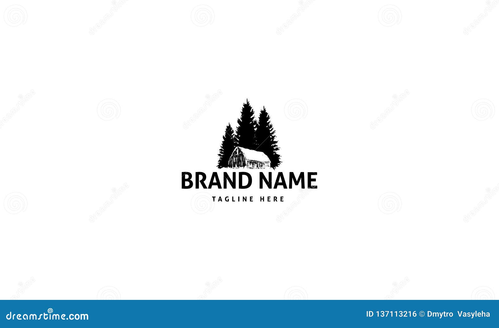 Three Pines Logo Vector Evergreen Minimalist Symbol Illustration Design ...