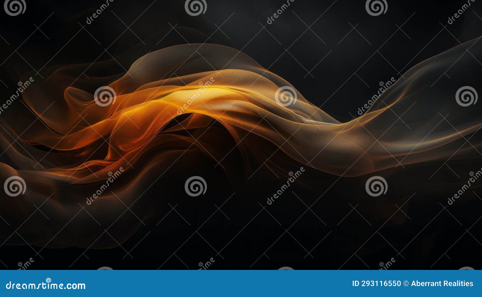 An Abstract Image of Orange Smoke on a Black Background Stock ...