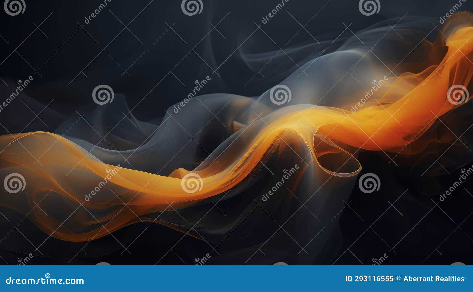 An Abstract Image of Orange Smoke on a Black Background Stock ...