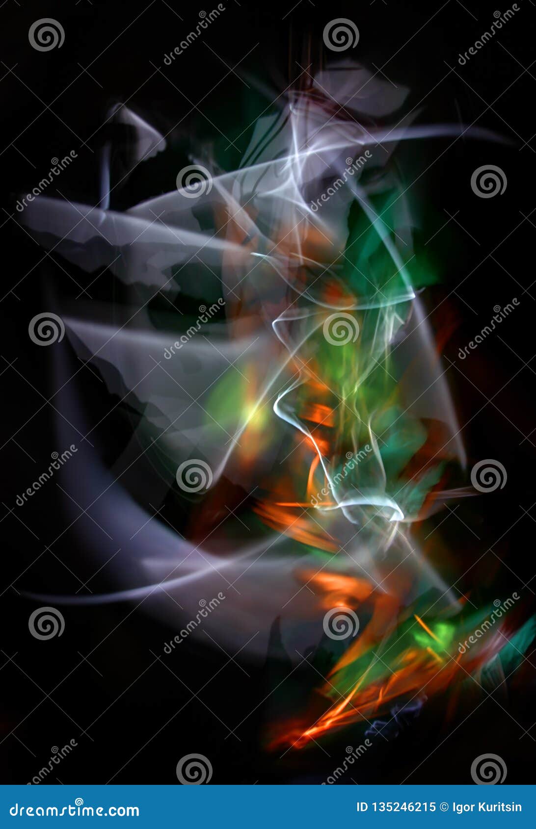 The Abstract Image Painted by Moving Light and Moving Objects. Color ...