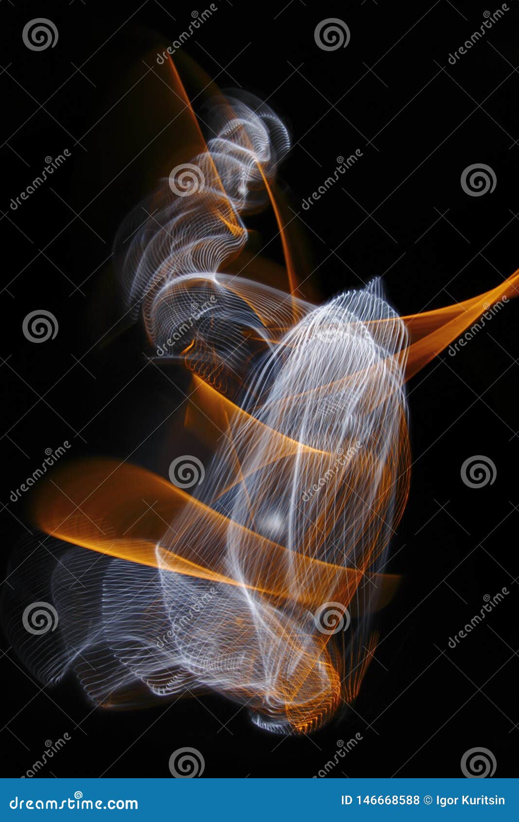 The Abstract Image Painted by Moving Light, Moving Objects and Twisted ...