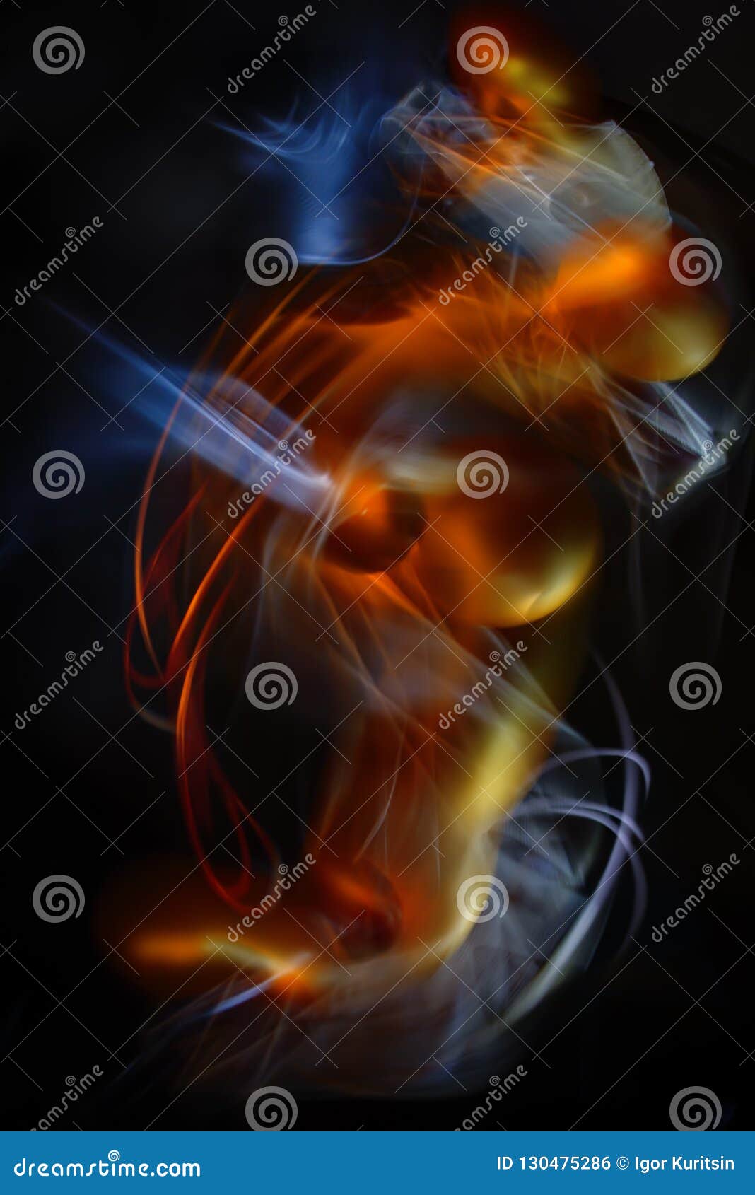 The Abstract Image Painted by Moving Light and Moving Objects. Stock ...