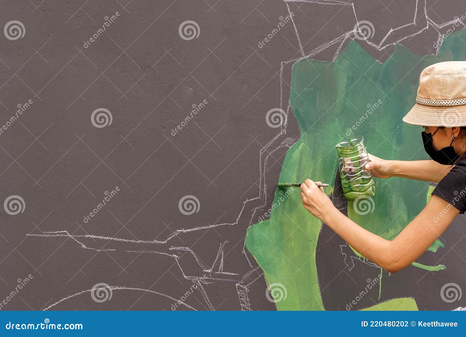 Image Painting Portrait by Hand. Stock Photo - Image of blending ...