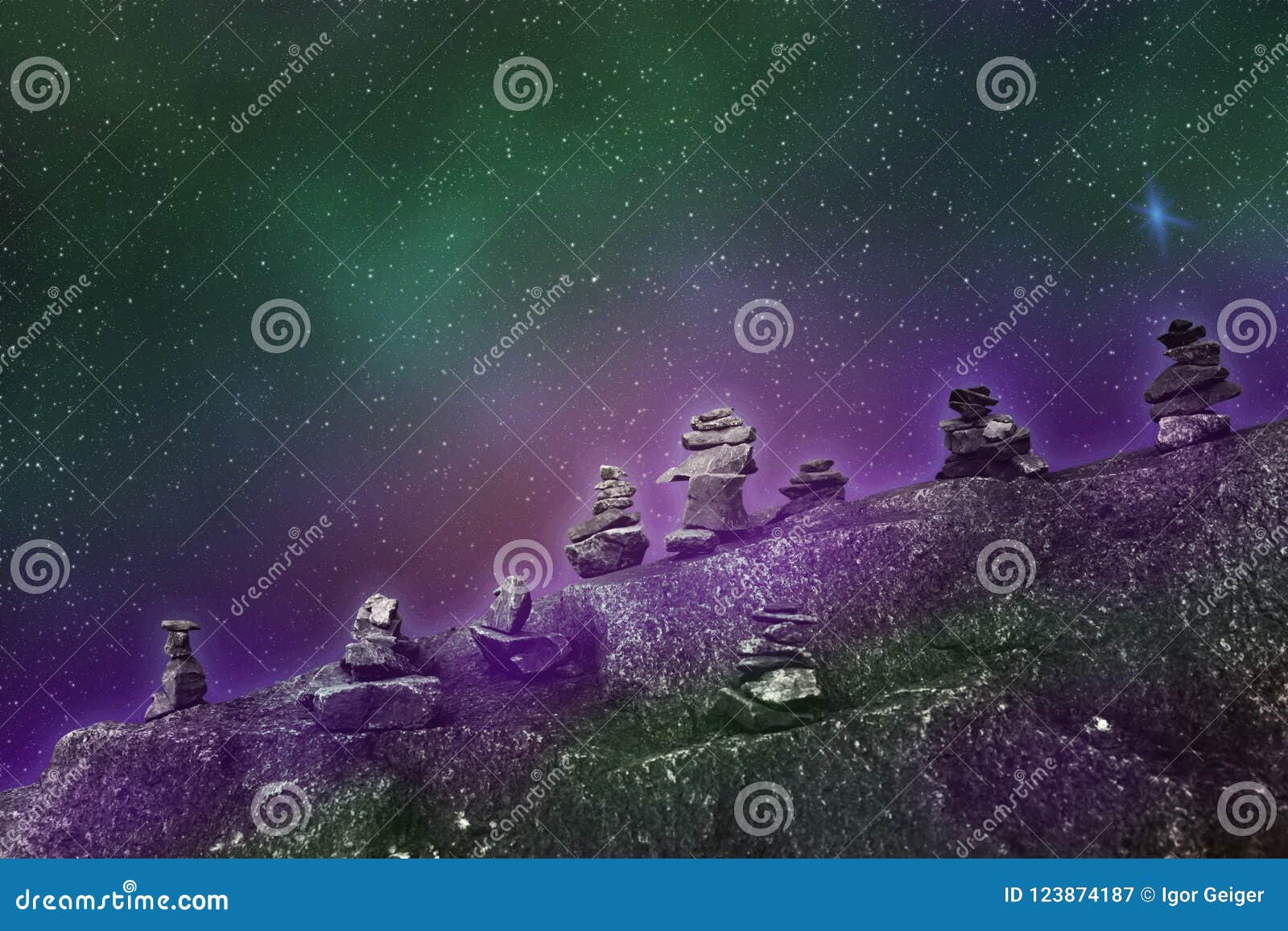 Abstract Image of a Parallel Universe, View from an Unknown Stone ...