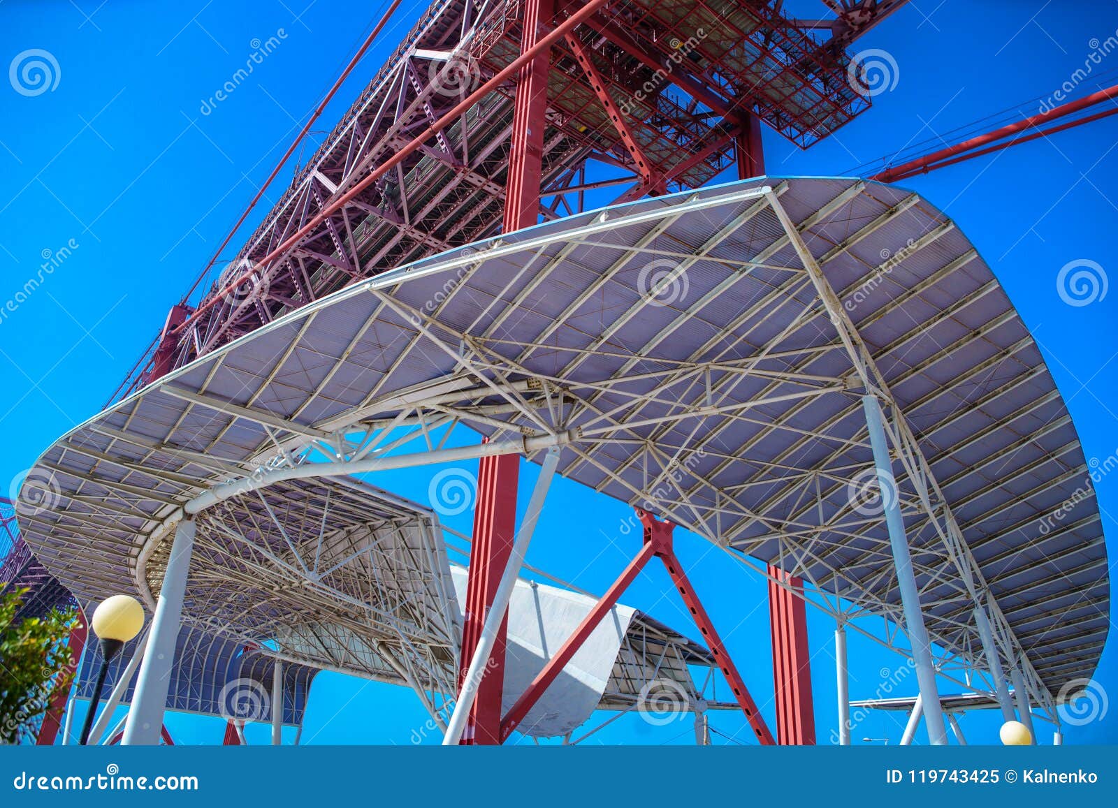 Abstract Image of a Part of the Futuristic Roof Structure Stock Image ...