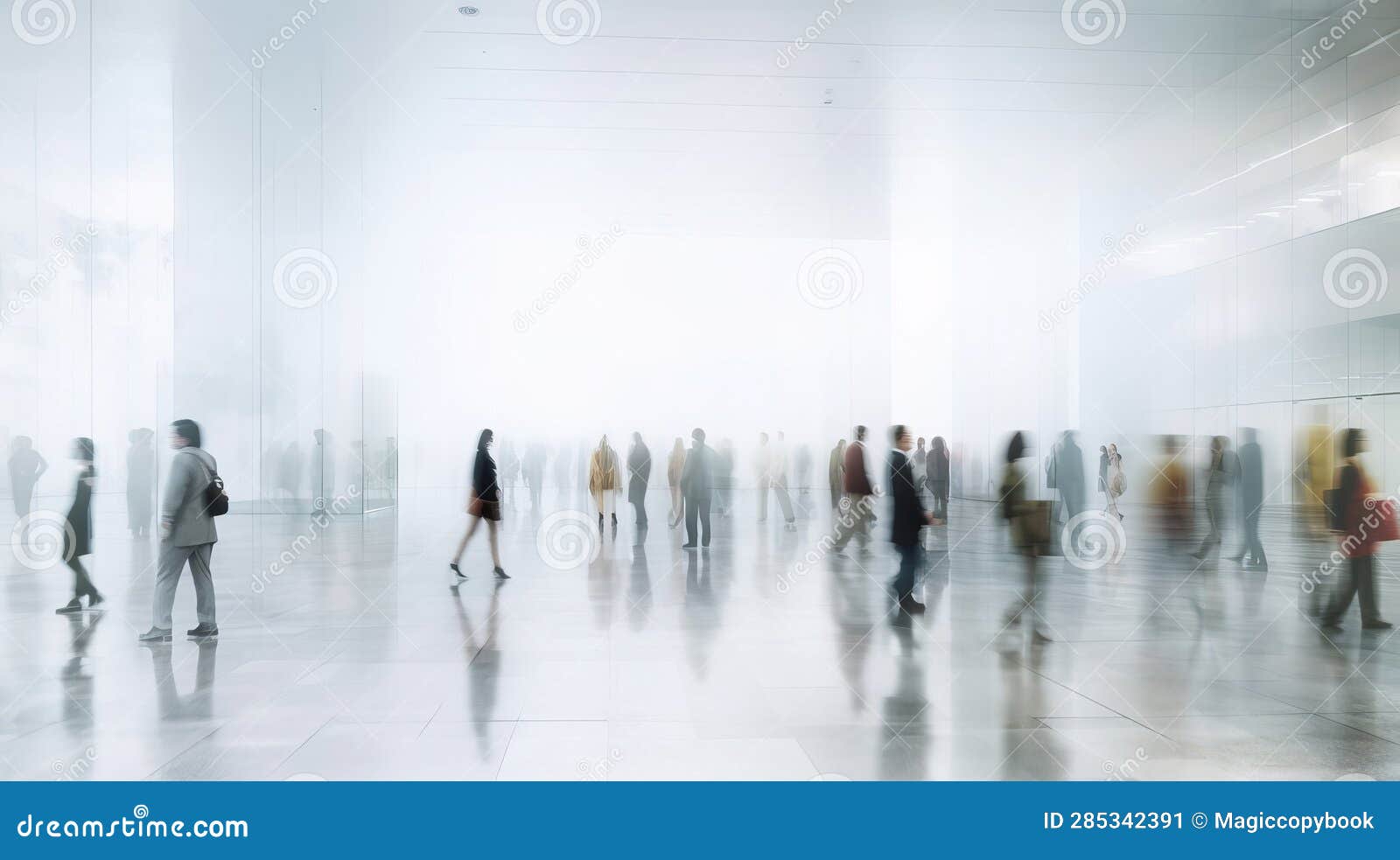 Abstract Image of People in Blur Motion Stock Image - Image of ...