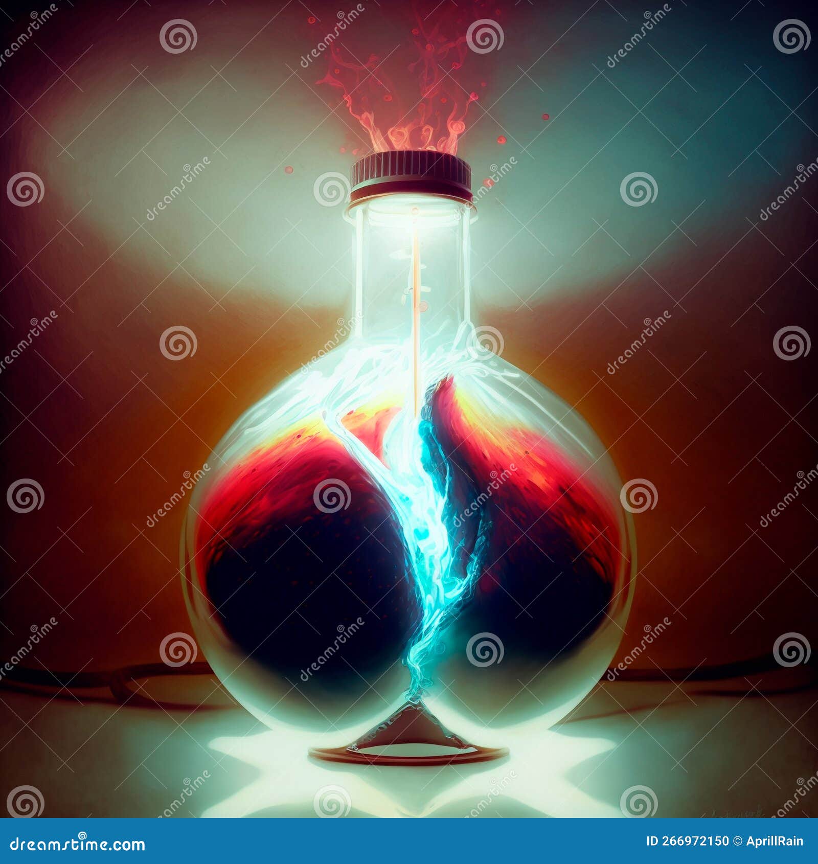Abstract Image of a Phial with a Magic Potion Stock Illustration ...
