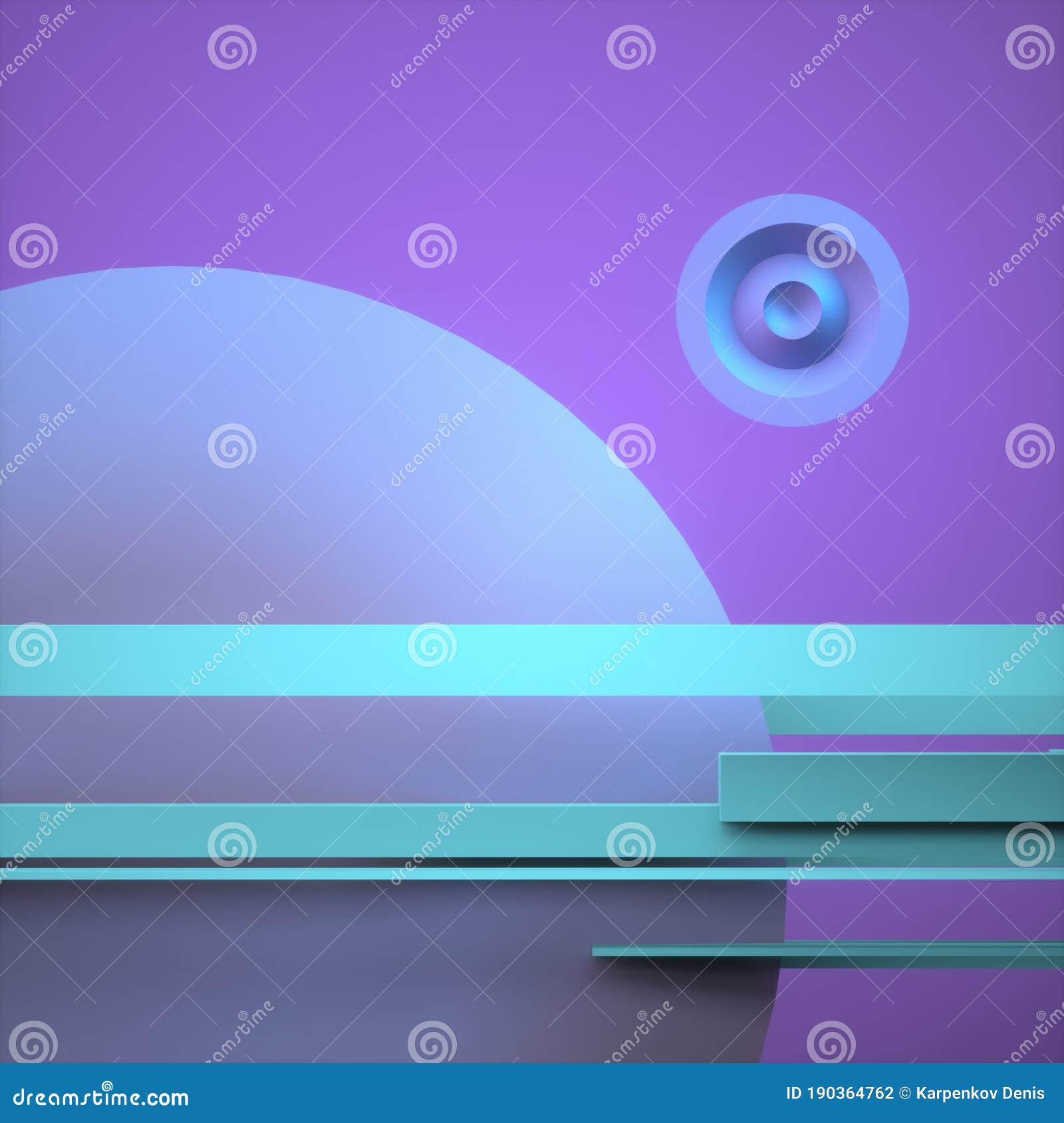 Abstract Image of Planets Pop Art 3D Image Stock Illustration ...