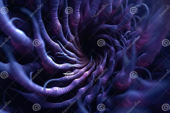 An Abstract Image of a Purple Worm Stock Illustration - Illustration of ...