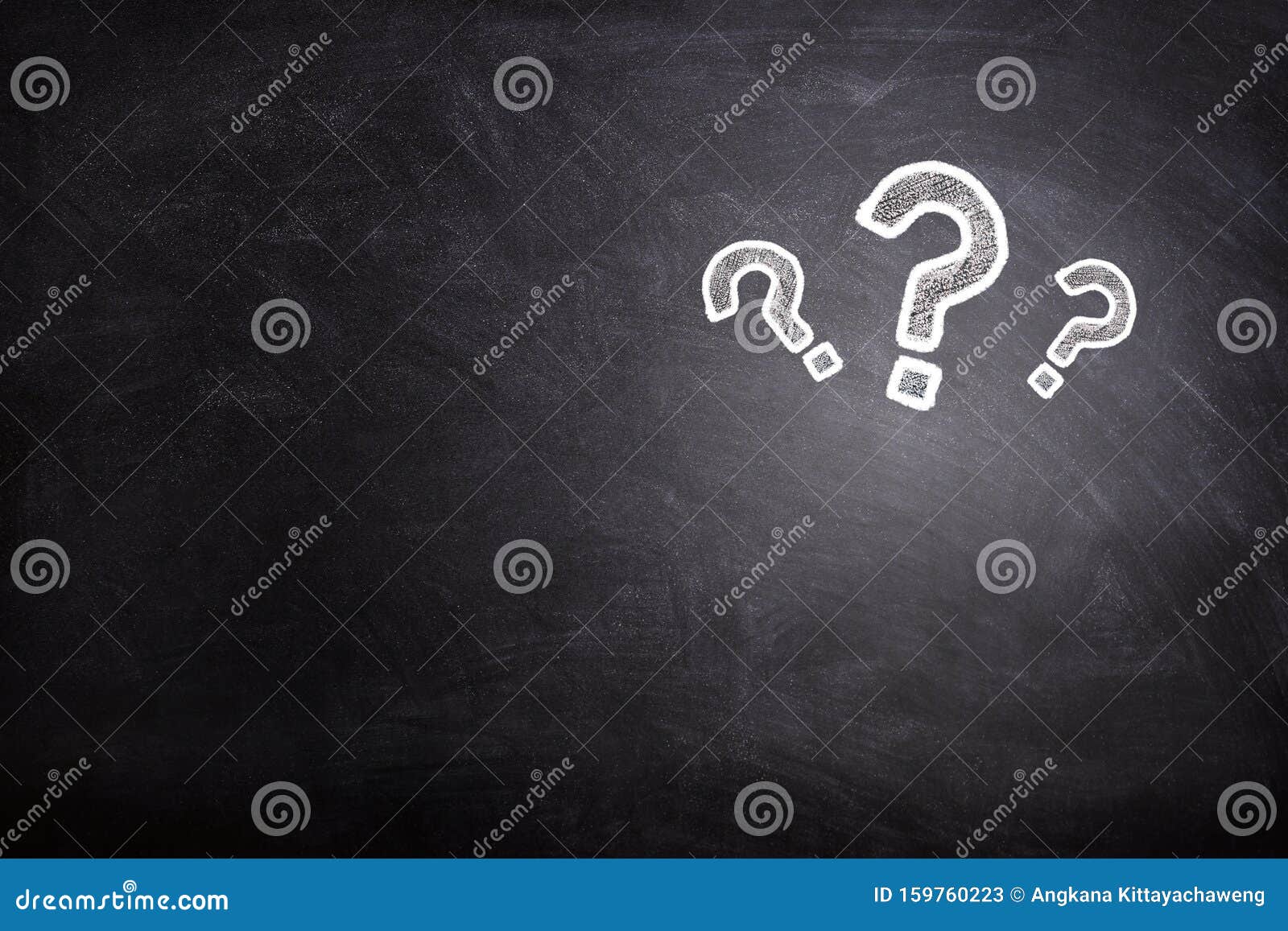 Question Mark Icon on Black Chalkboard. Stock Image - Image of brain ...