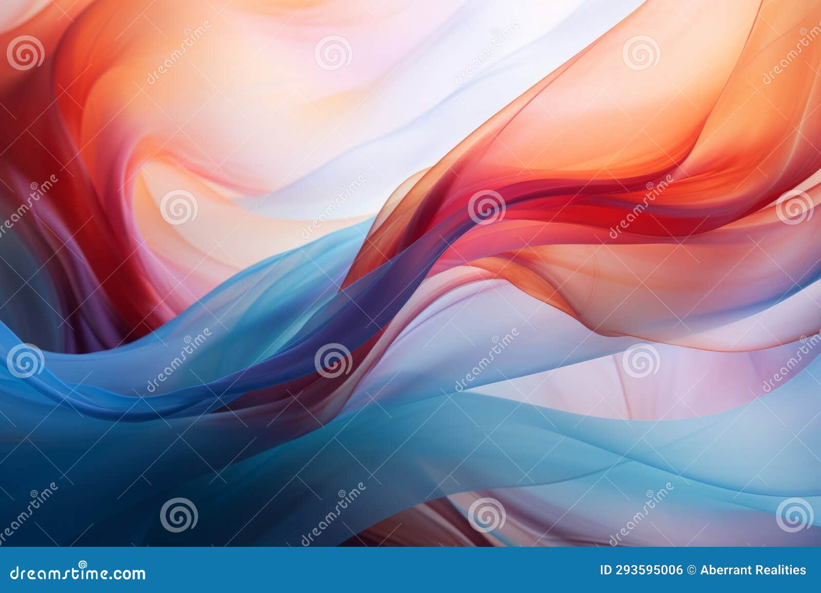 An Abstract Image of a Red Blue and Orange Wave Stock Illustration ...