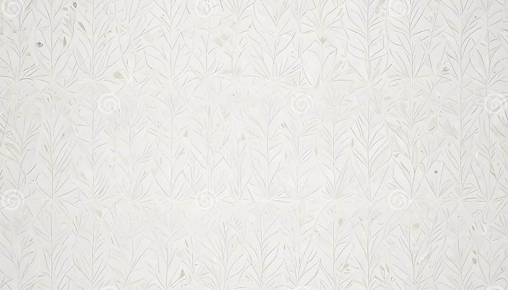 Abstract Image of a Repeating Pattern of White Leaves on a White ...