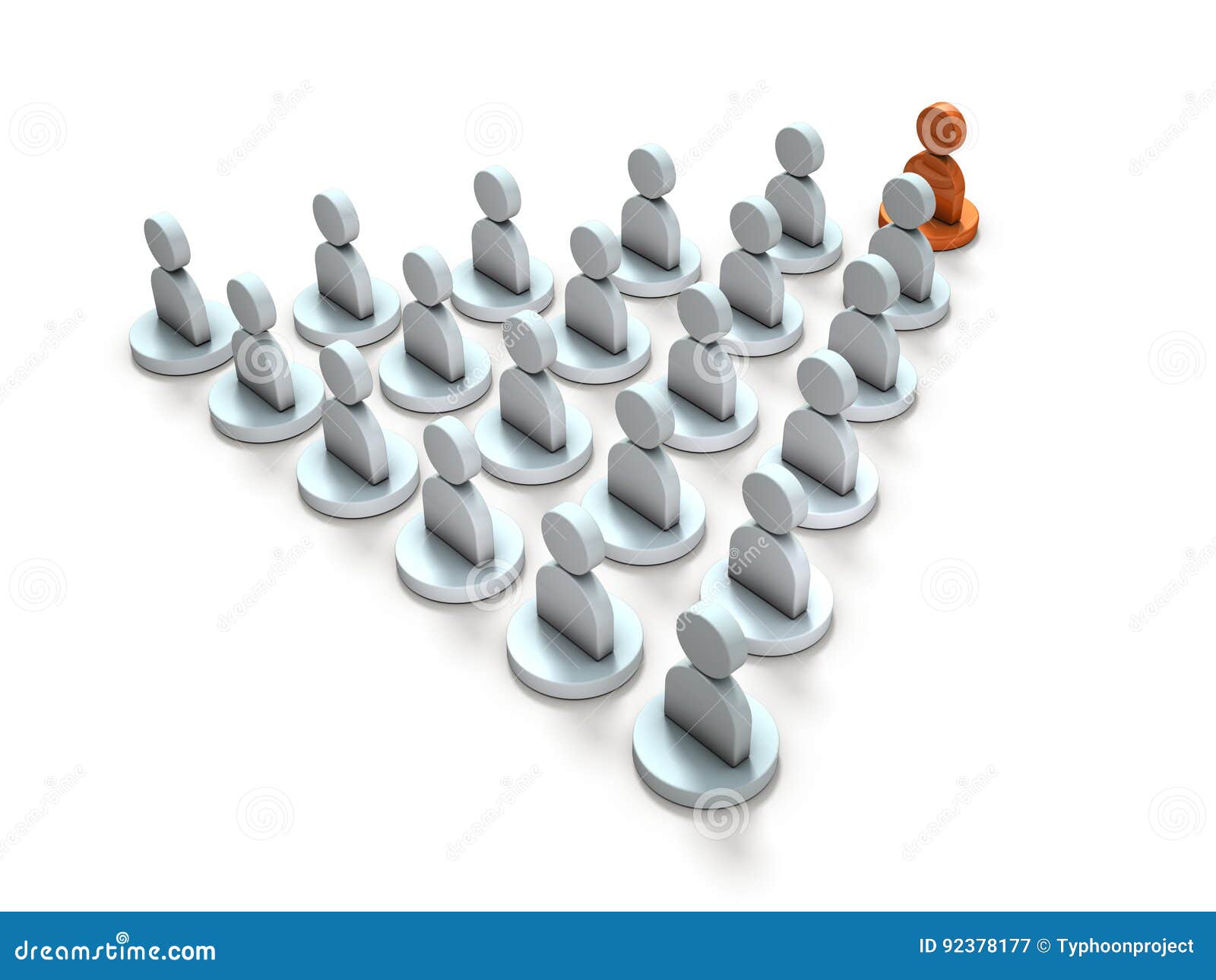 An Abstract Image Representing a Leader Leading the Crowd. Stock ...