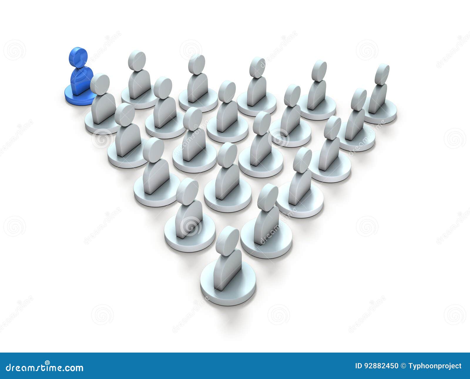 An Abstract Image Representing a Leader Leading the Crowd. Stock ...
