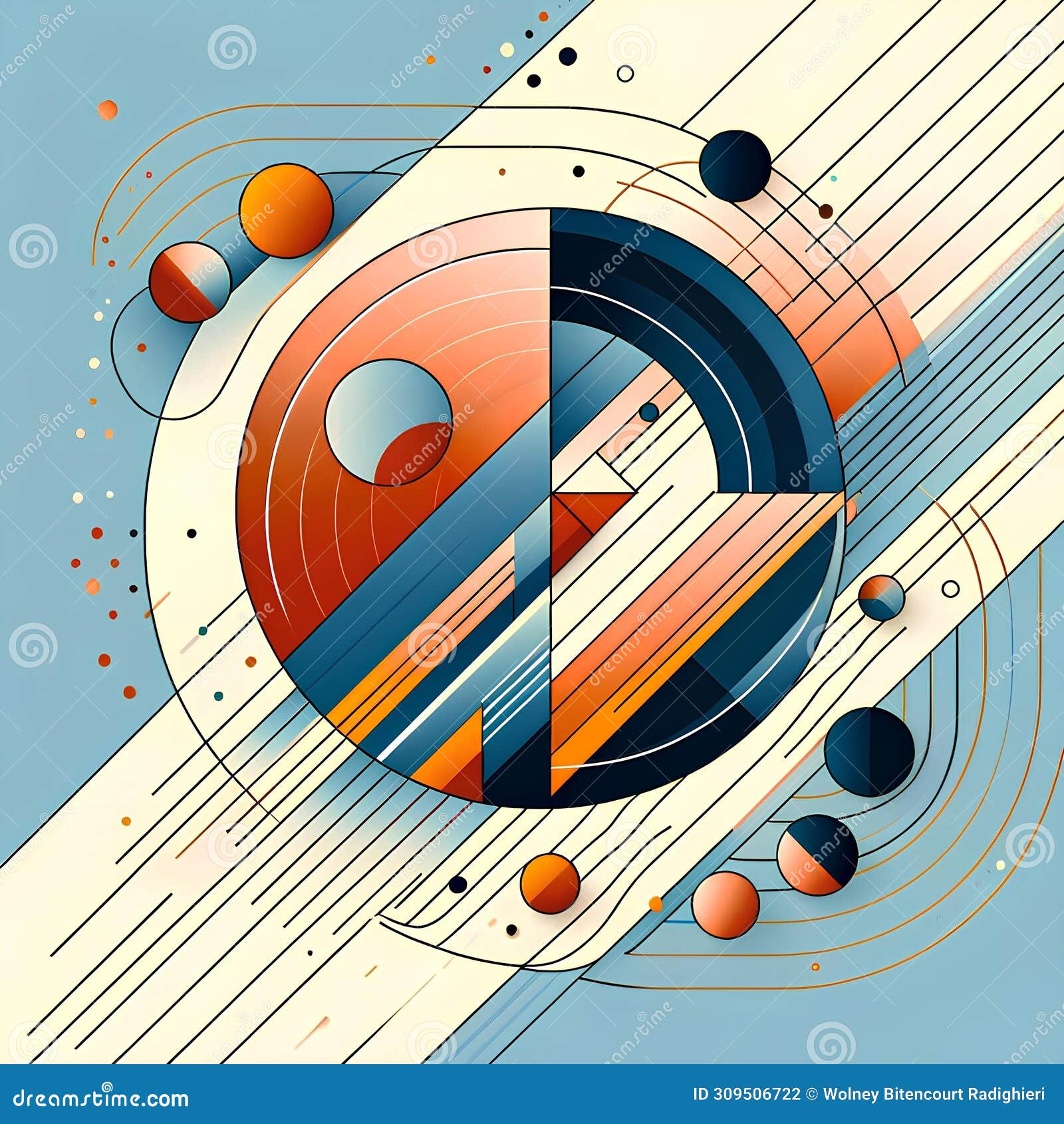 Abstract Image Representing the Solar System Stock Illustration ...
