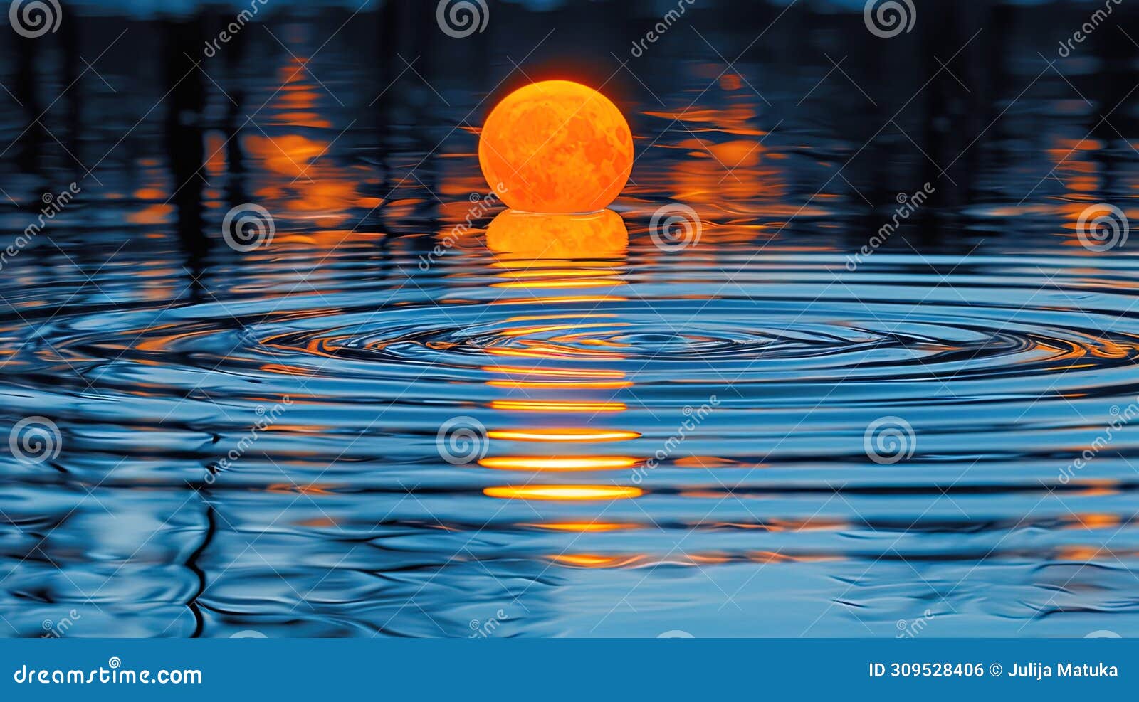 Abstract Image of Rippling Moonlit Water, Capturing Its Mysterious ...