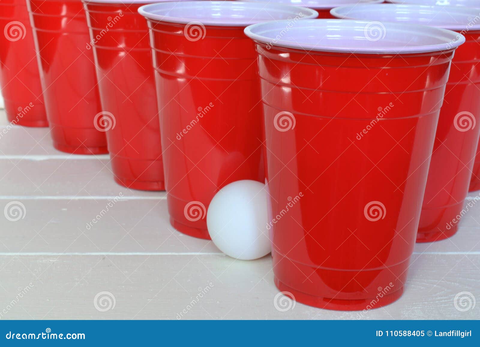 Red Plastic Drinking Cups stock image. Image of closeup - 110588405