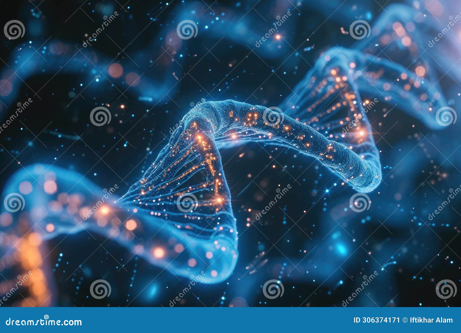 Red And Blue DNA Sequences Background Template For Presentation, Poster ...