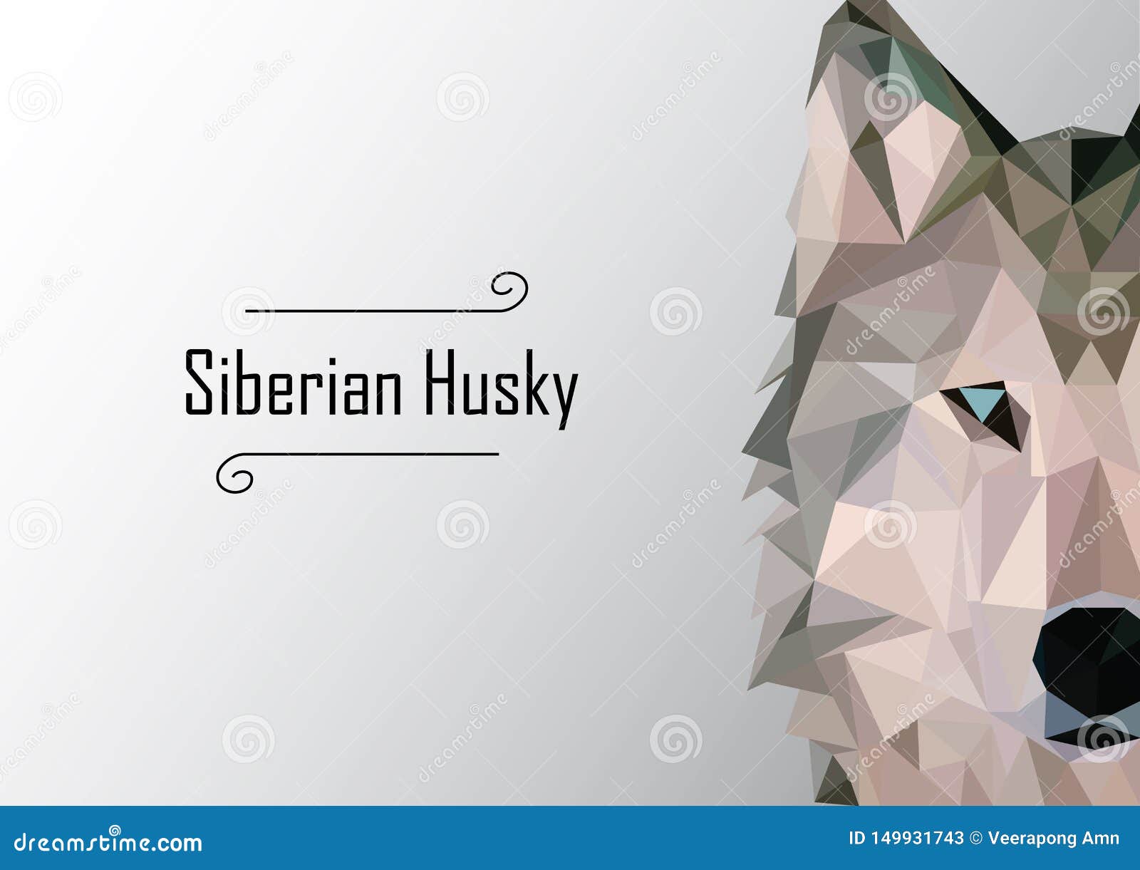 Abstract Image of Siberian Husky. Illustration Stock Illustration ...