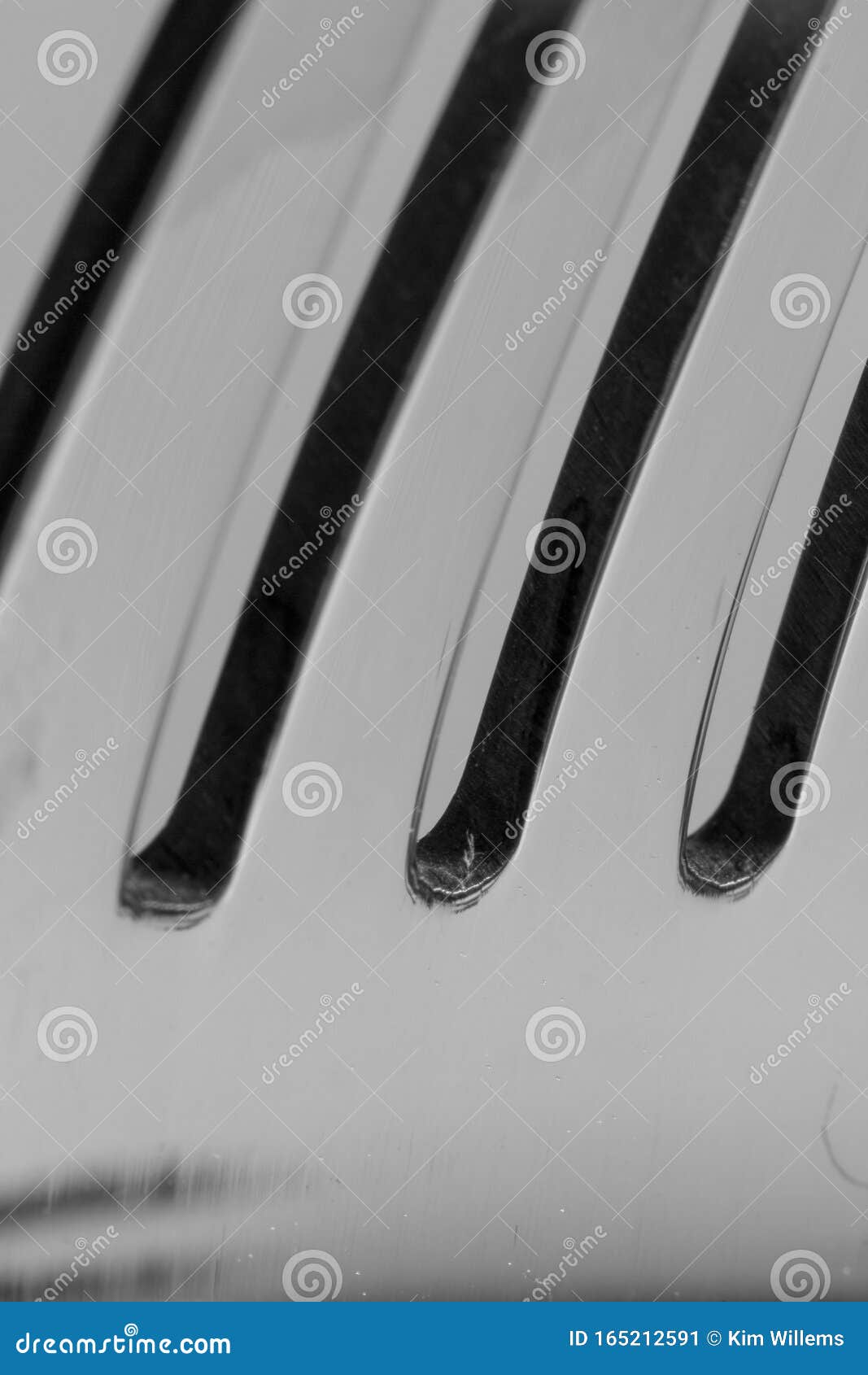 Abstract Image of a Silver Fork with a Shadow Stock Image - Image of ...