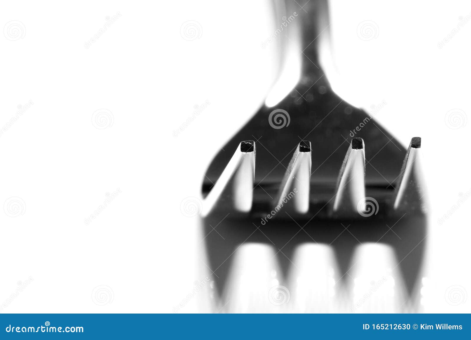 Abstract Image of a Silver Fork with a Shadow Stock Photo - Image of ...