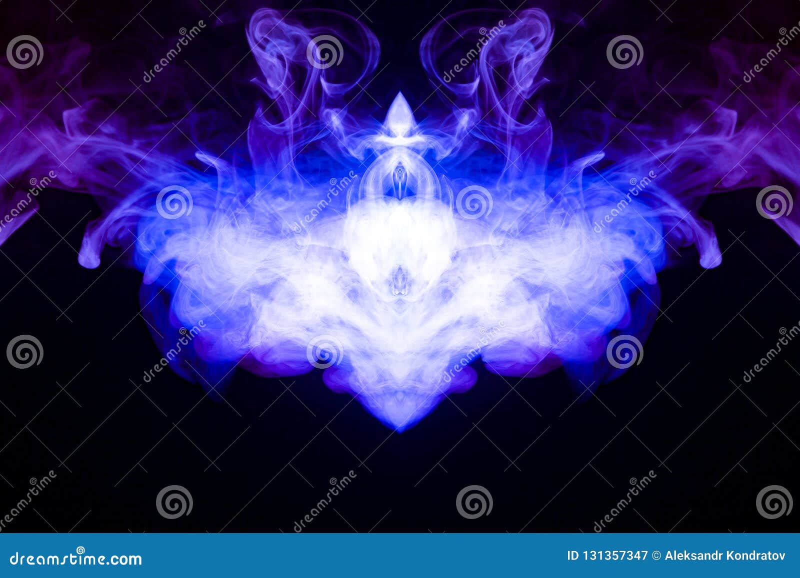 Abstract Image of Smoke of Different Colors in the Form of Horror in ...