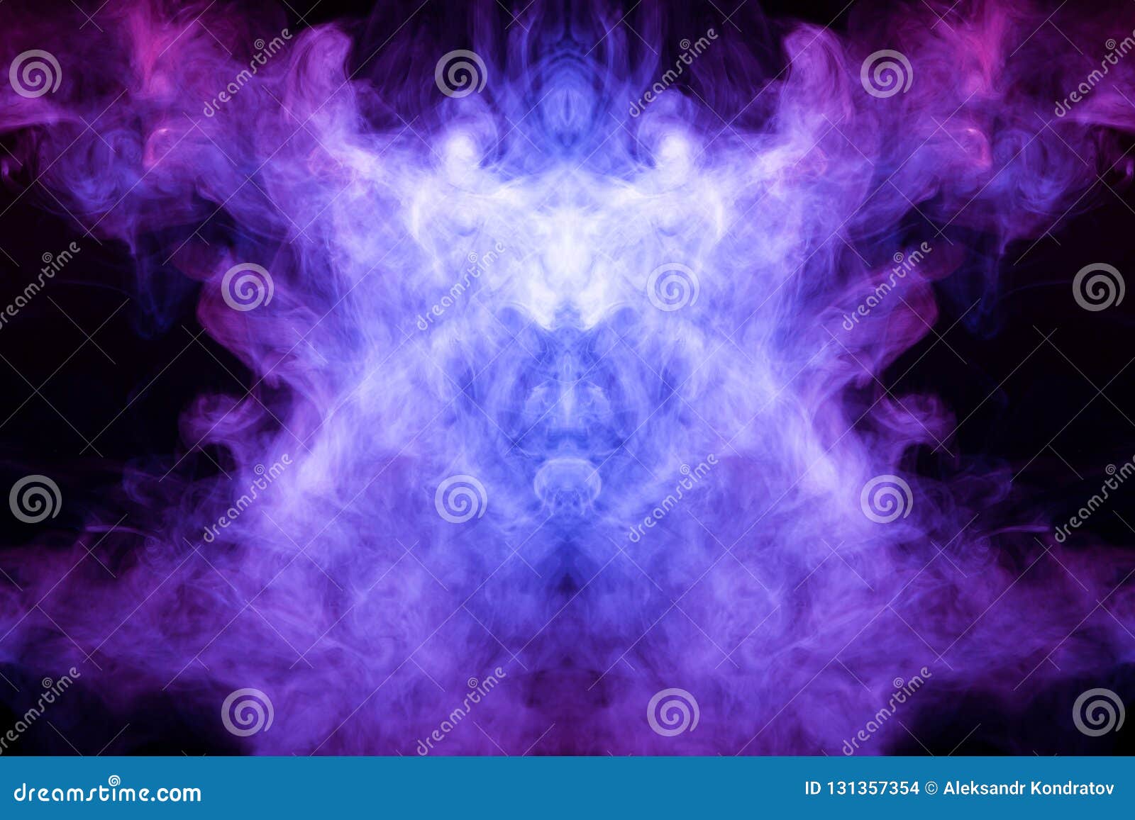 Abstract Image of Smoke of Different Colors in the Form of Horror in ...