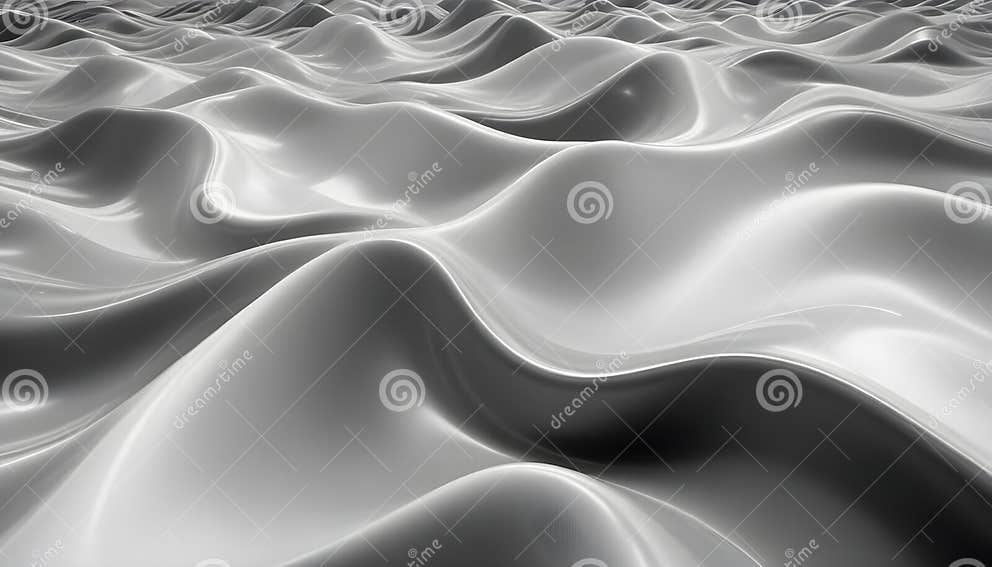 Abstract Image of a Smooth, Undulating, White Surface Resembling Waves ...