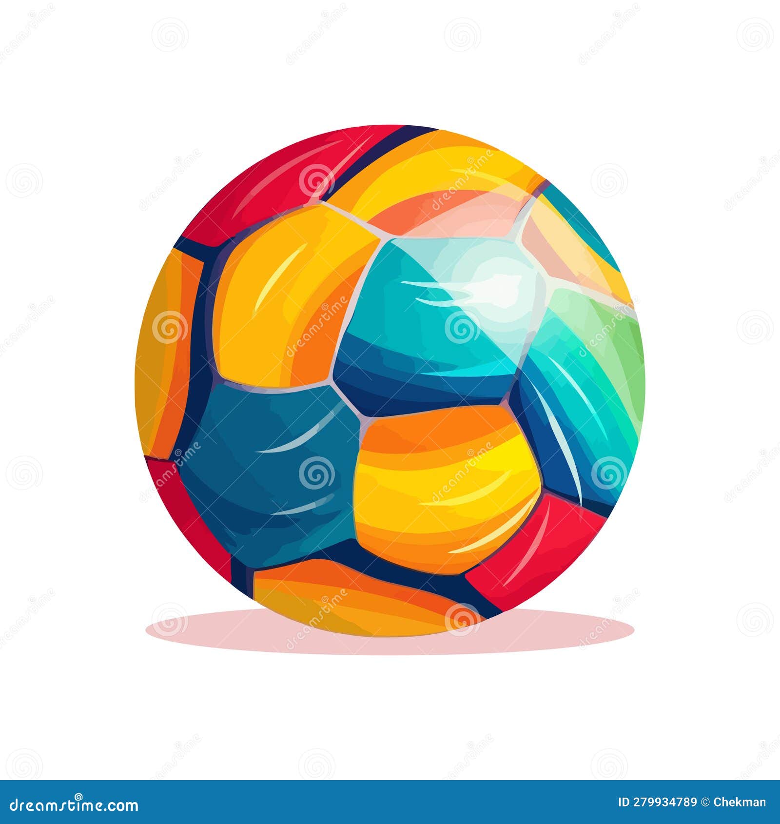 Abstract Image of Soccer Ball. Cute Soccer Ball Isolated on White ...