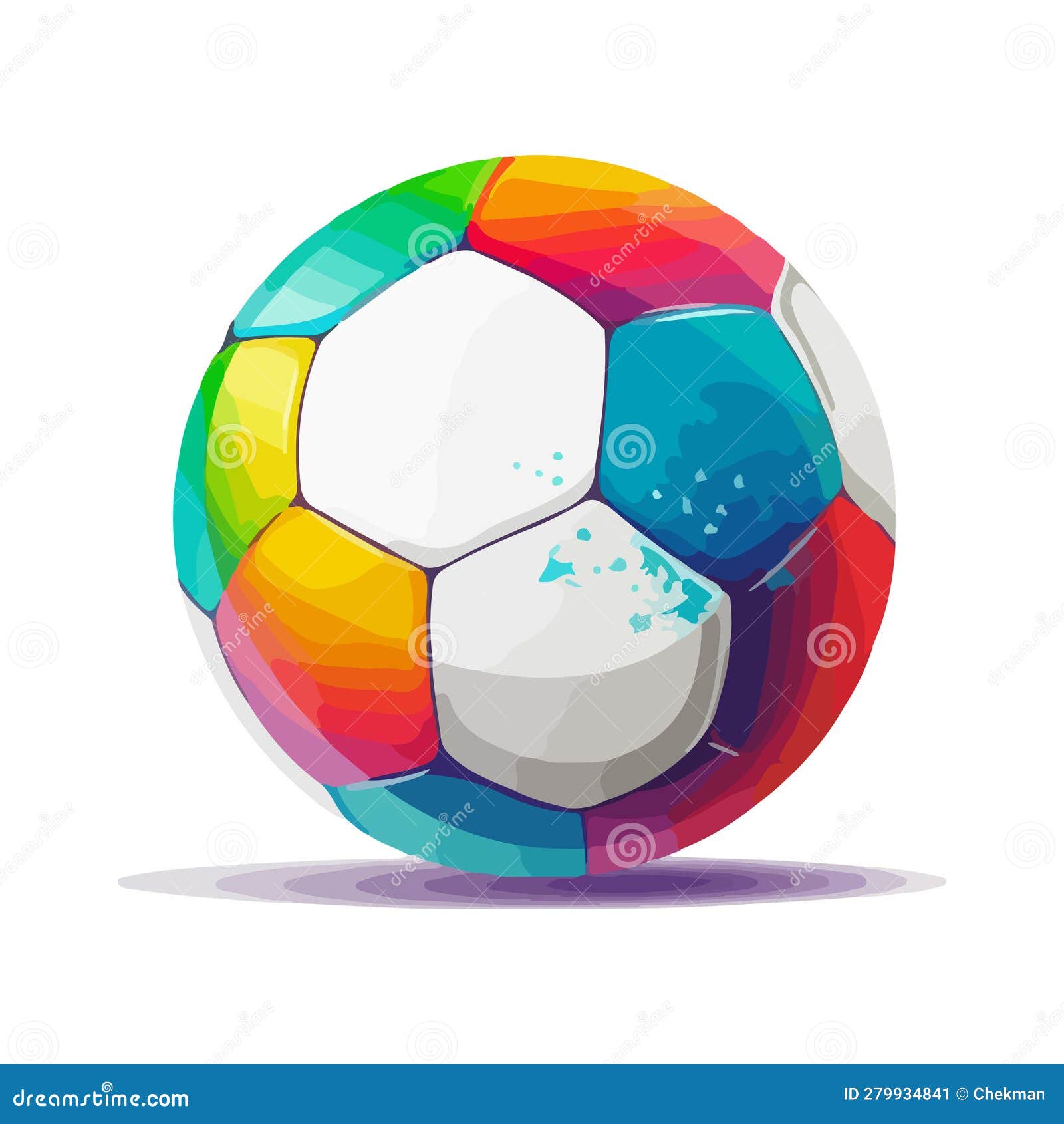 Abstract Image of Soccer Ball. Cute Soccer Ball Isolated on White ...