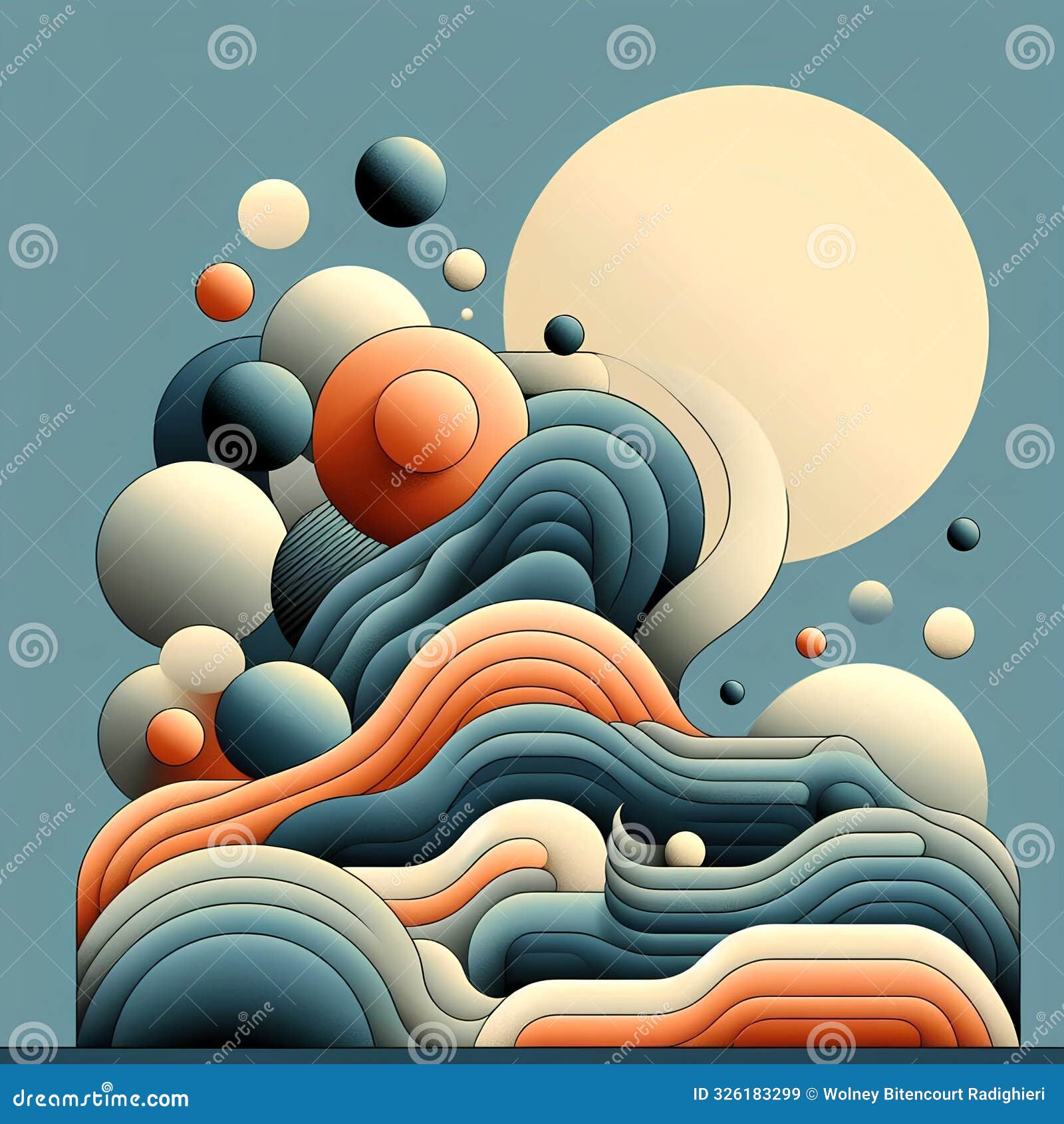 Abstract Image of the Solar System 14 Stock Illustration - Illustration ...