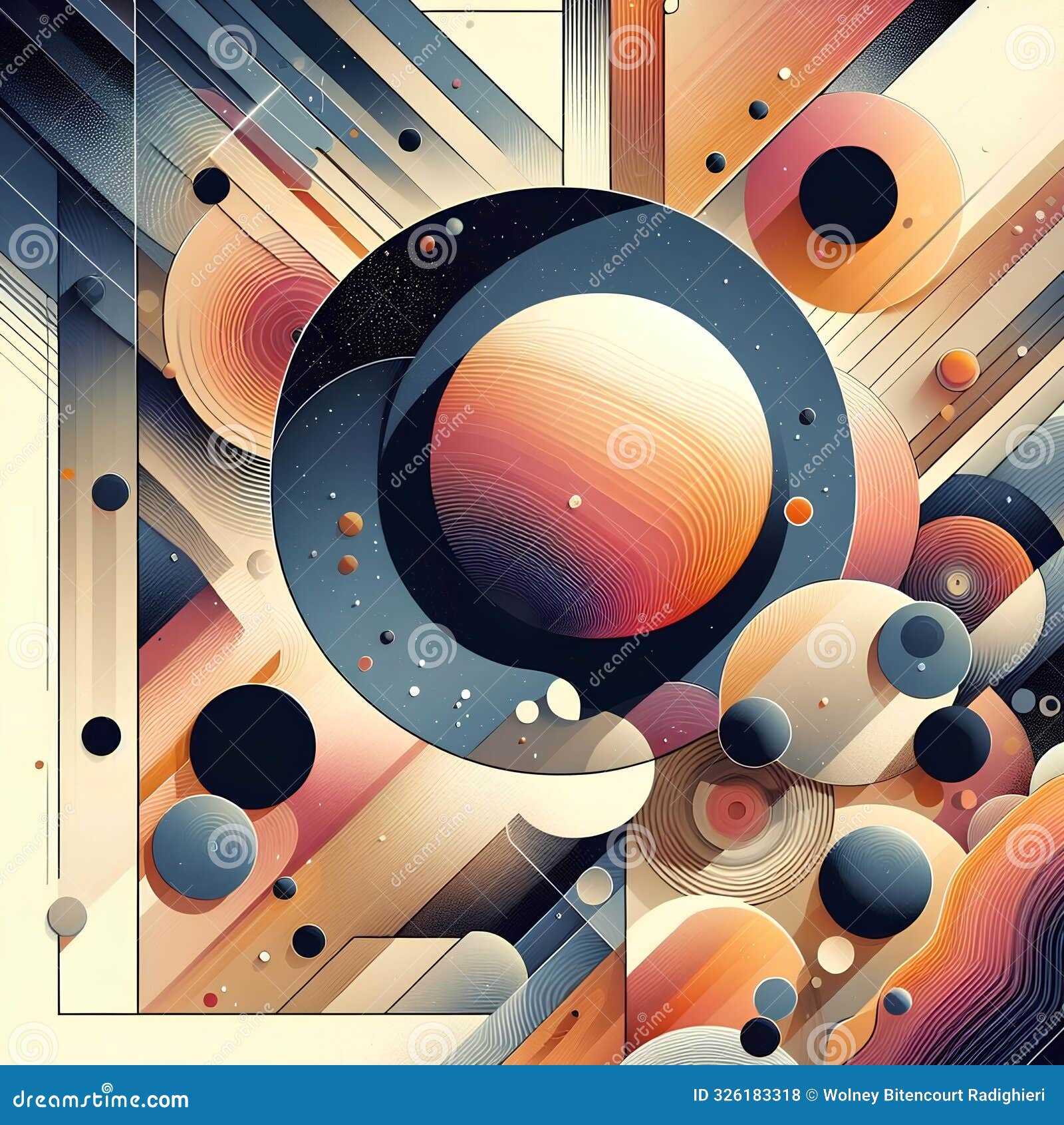 Abstract Image of the Solar System 4 Stock Illustration - Illustration ...