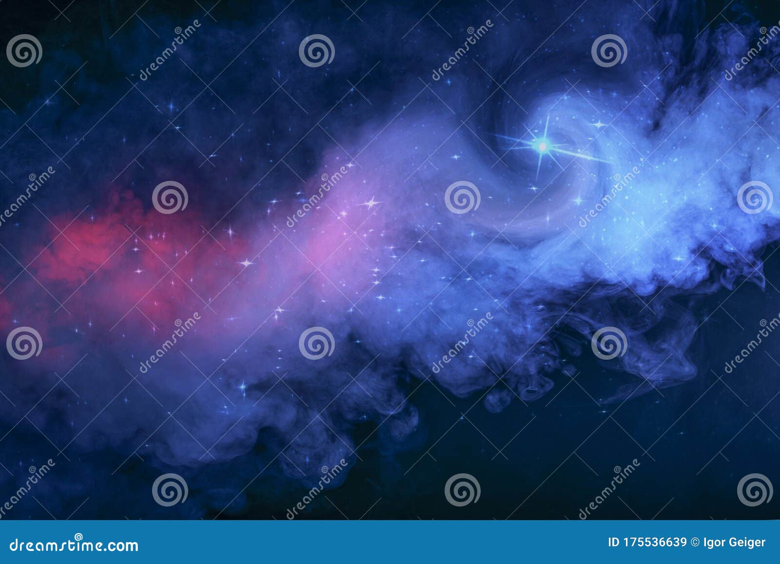 Abstract Image of a Space Galaxy from a House and Stars, Background ...