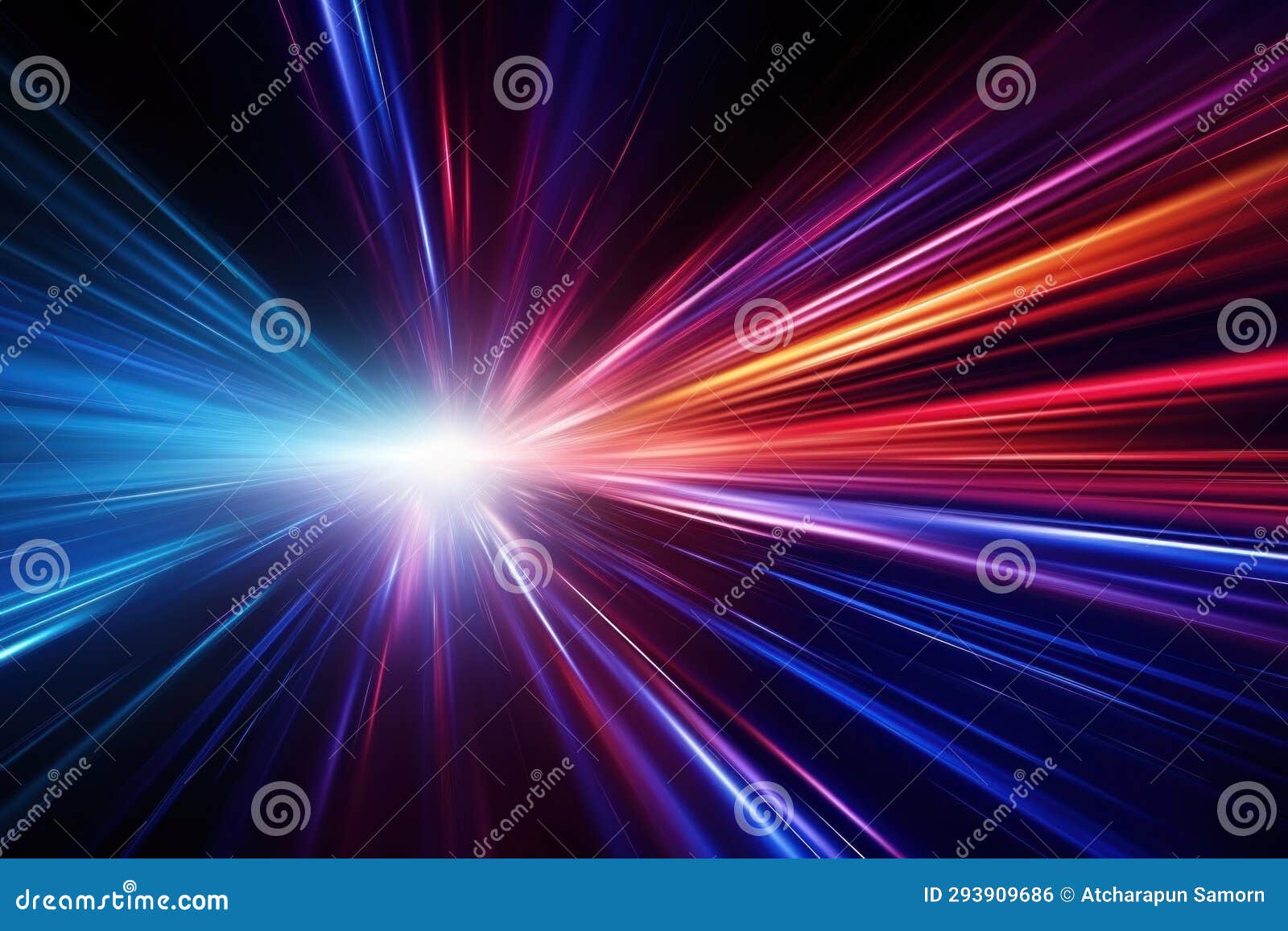 Abstract Image of Speed Motion Light on a Dark Background Stock ...