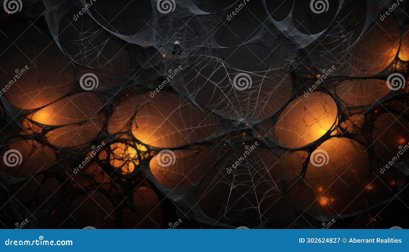 An Abstract Image of a Spider Web on a Black Background Stock ...