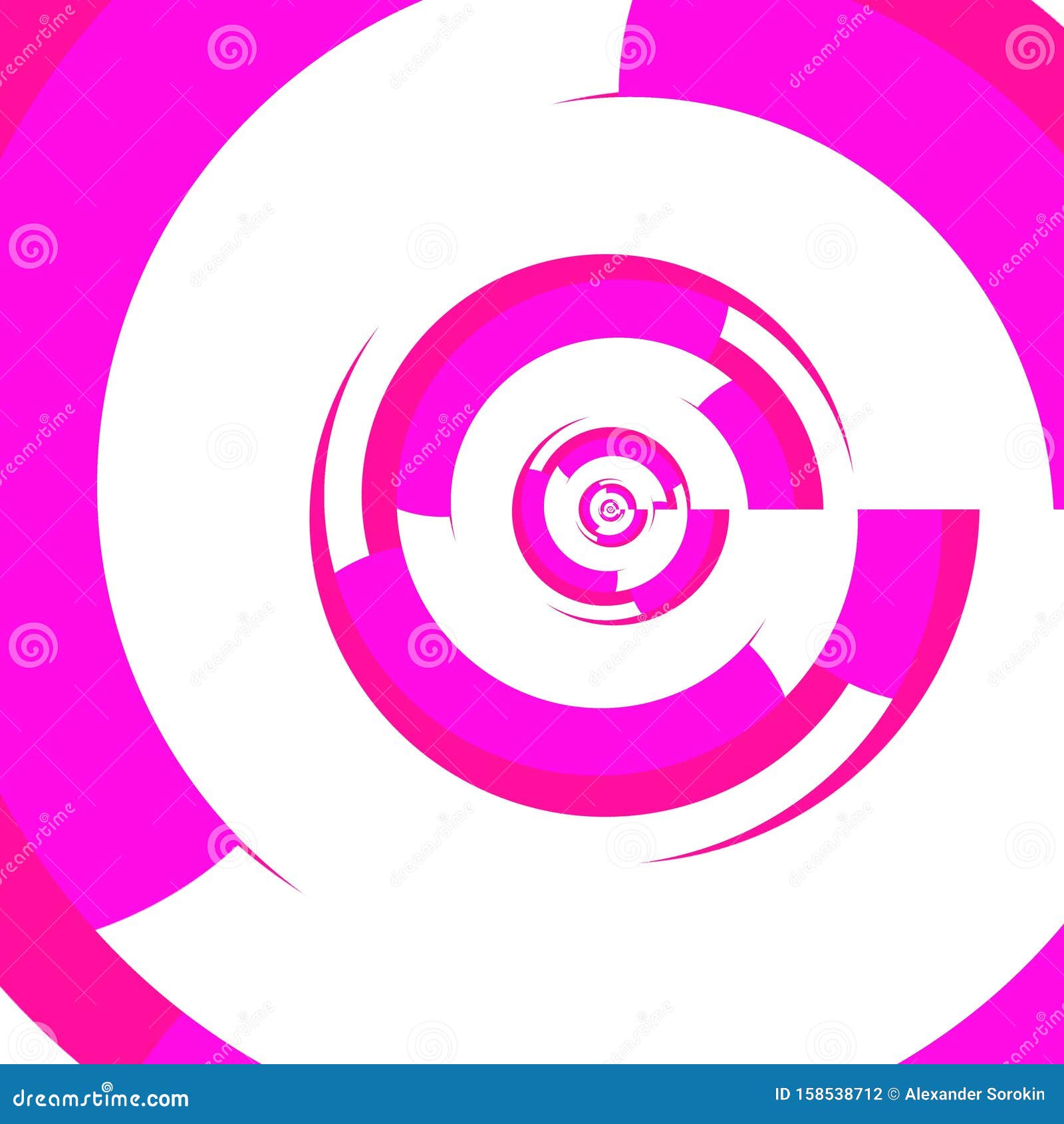 Abstract Image of Spiral Form of Monocentric Type Stock Illustration ...