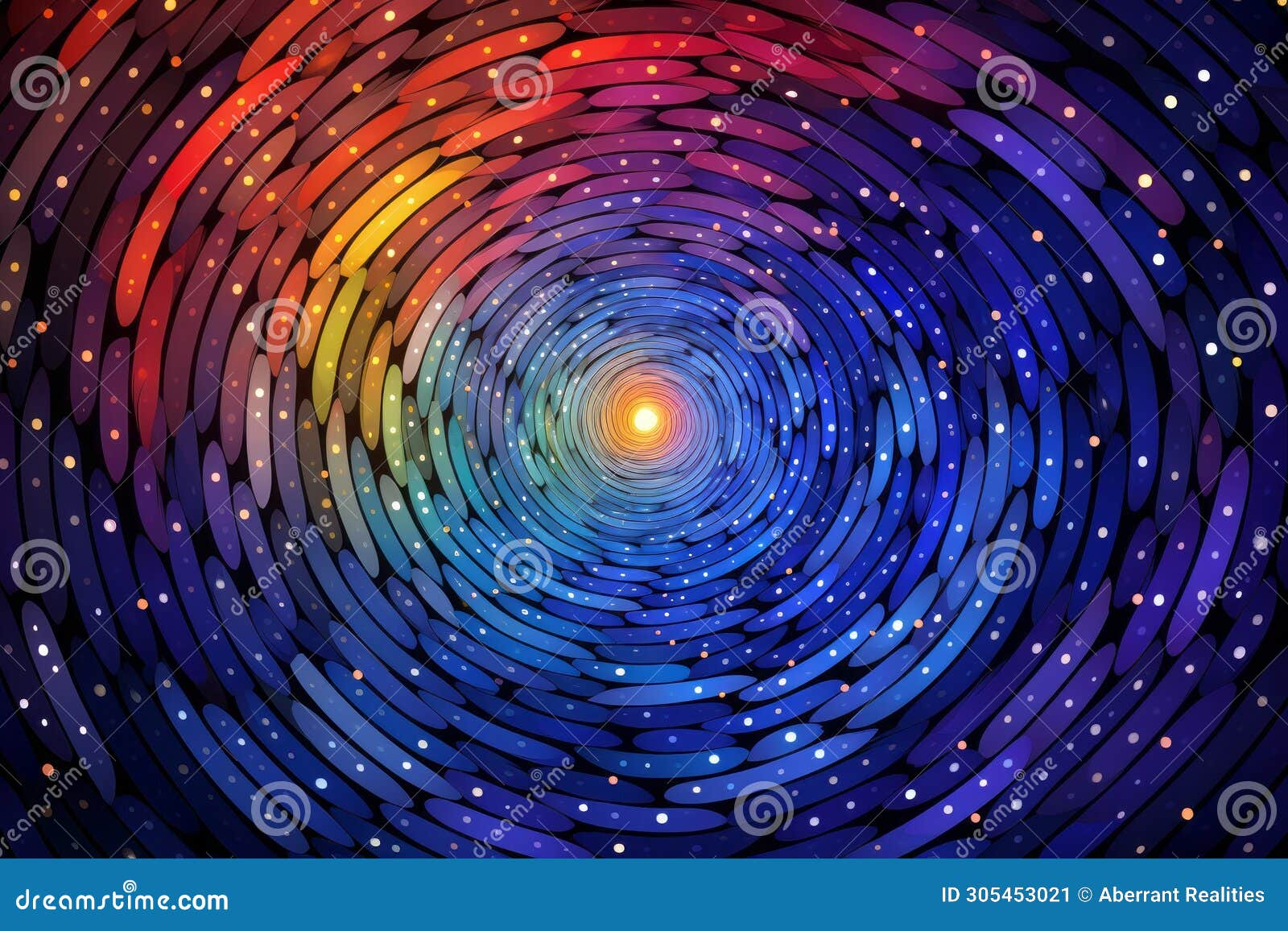 An Abstract Image of a Spiral with Stars in the Background Stock ...