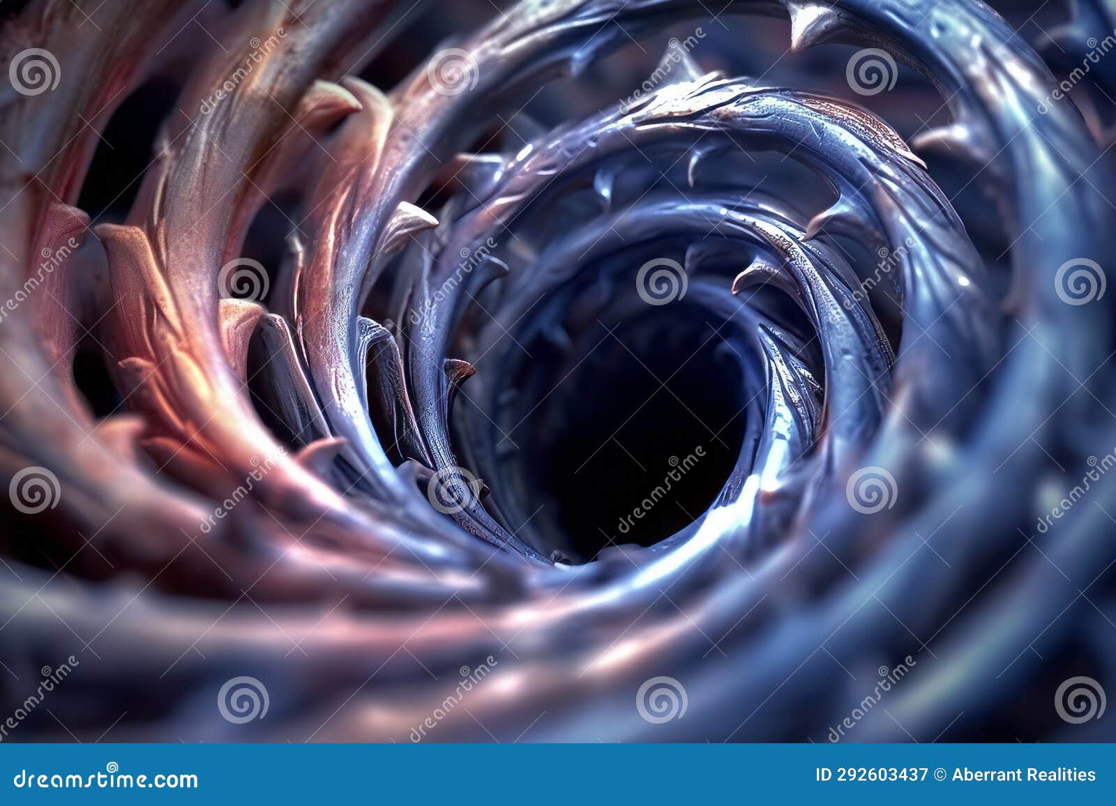 An Abstract Image of a Spiral Tunnel Stock Illustration - Illustration of tunnel, closeup: 292603437