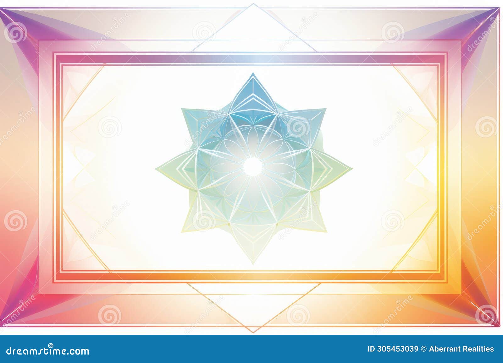 An Abstract Image of a Star in a Square Frame Stock Illustration ...