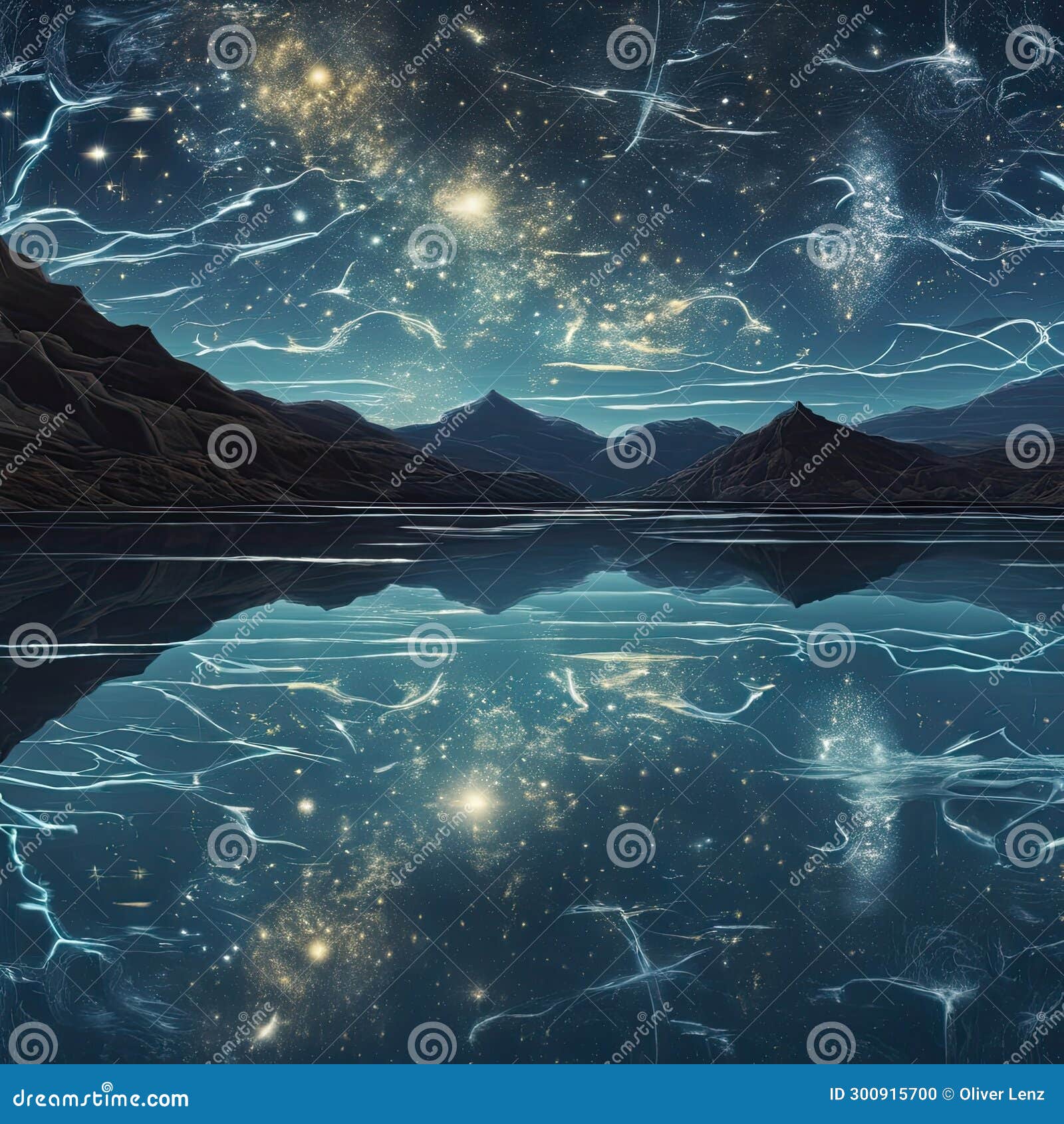 An Abstract Image of a Starry Night. AI Generated Stock Illustration ...