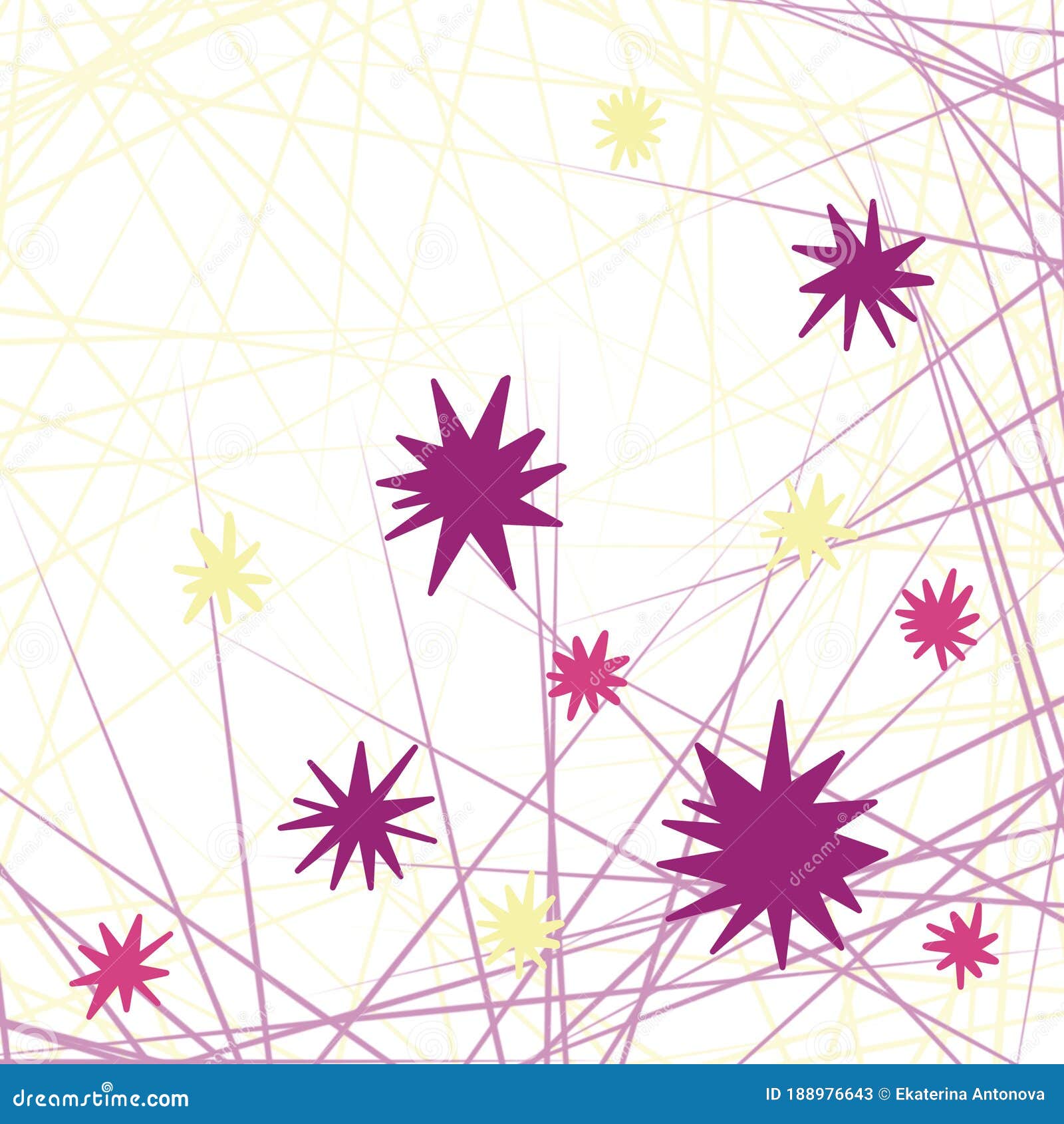 Abstract Image with the Image of Stars, Spots, Colored Background ...