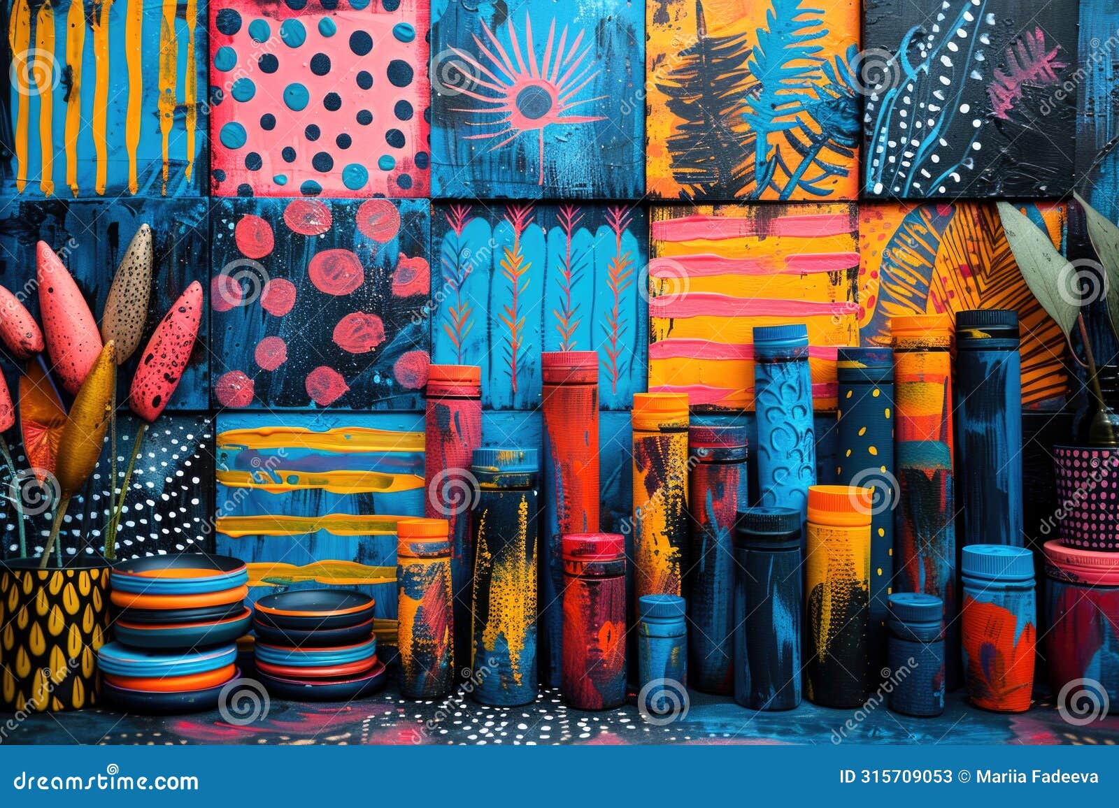 Abstract Image of Stationery in the Maximalist Bold Cluttercore Trend ...