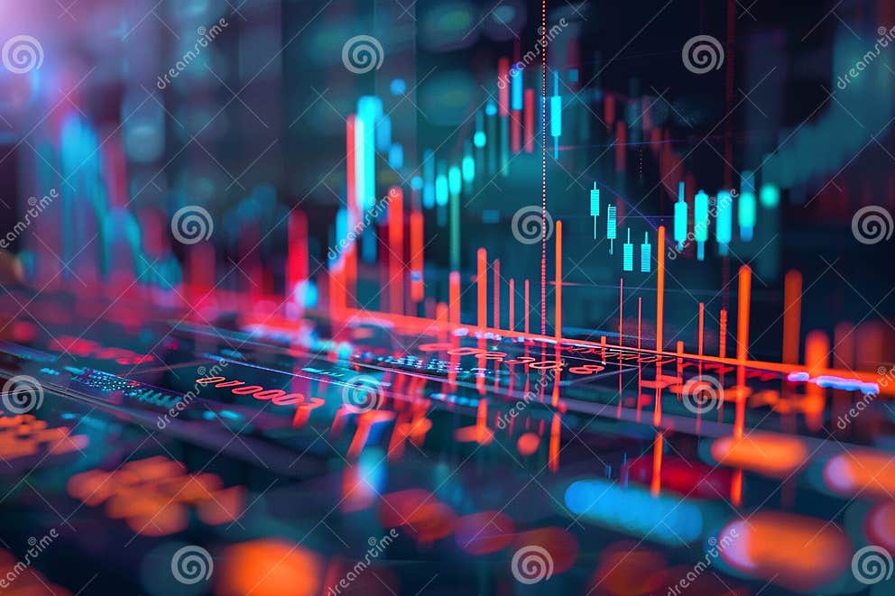 Stock Market Data Visualization Stock Illustration - Illustration of ...