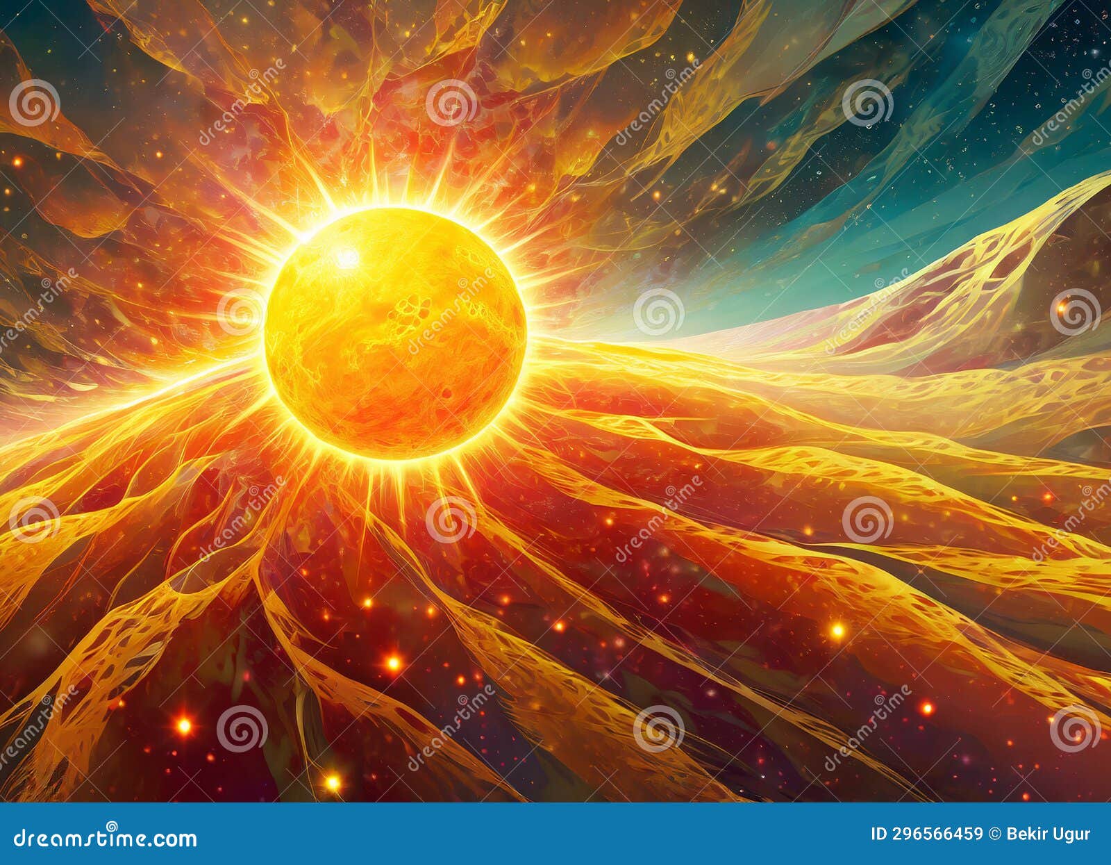 Abstract Image of the Sun S Surface. Stock Illustration - Illustration ...
