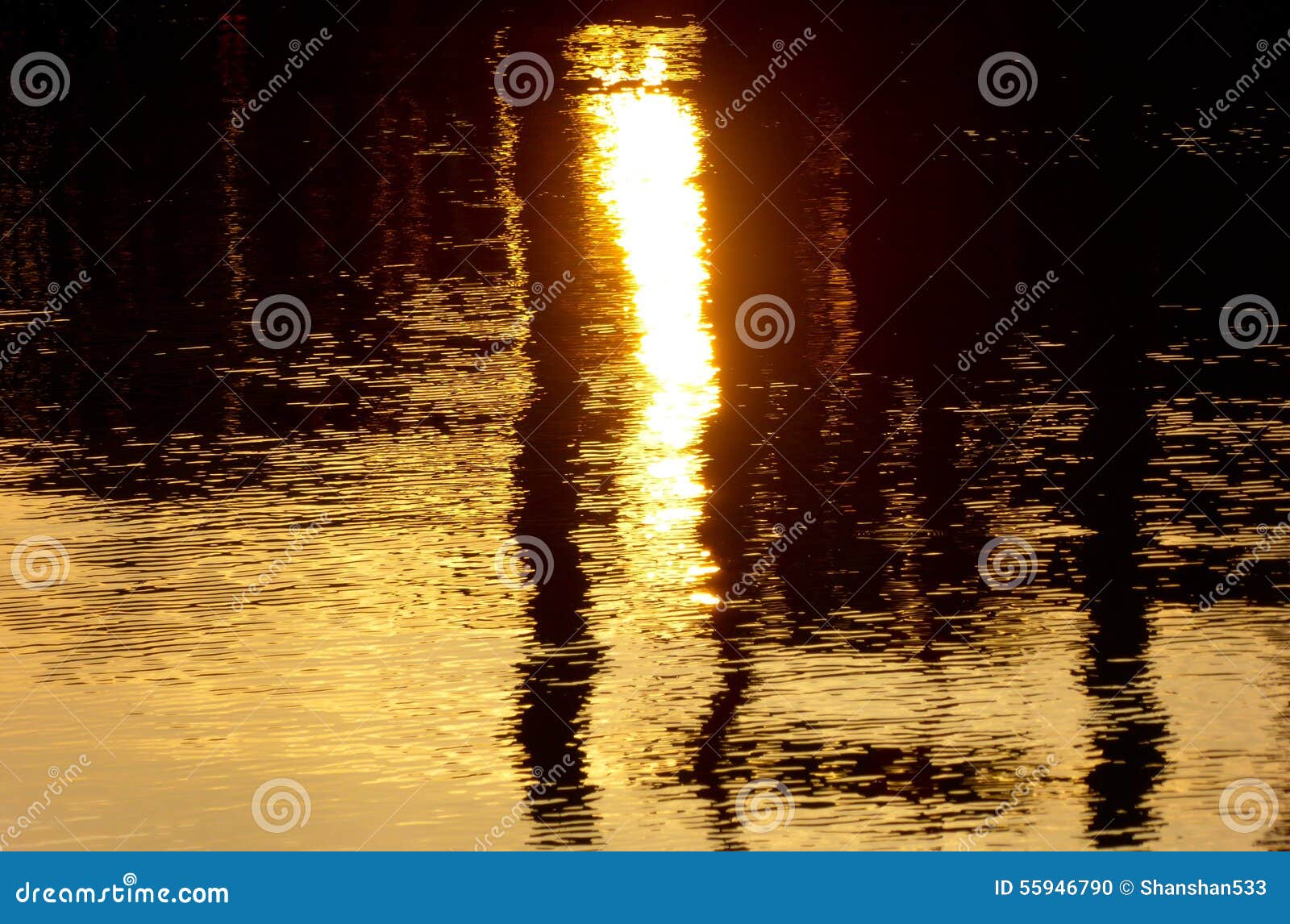 Abstract Image of Sunset Lighting Reflecting Off of Water Stock Photo ...