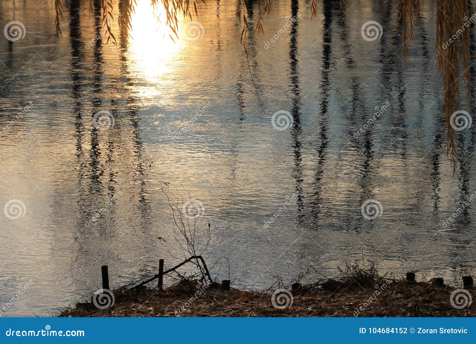 Abstract Image of Sunset Lighting Reflecting Off of Water Stock Photo ...