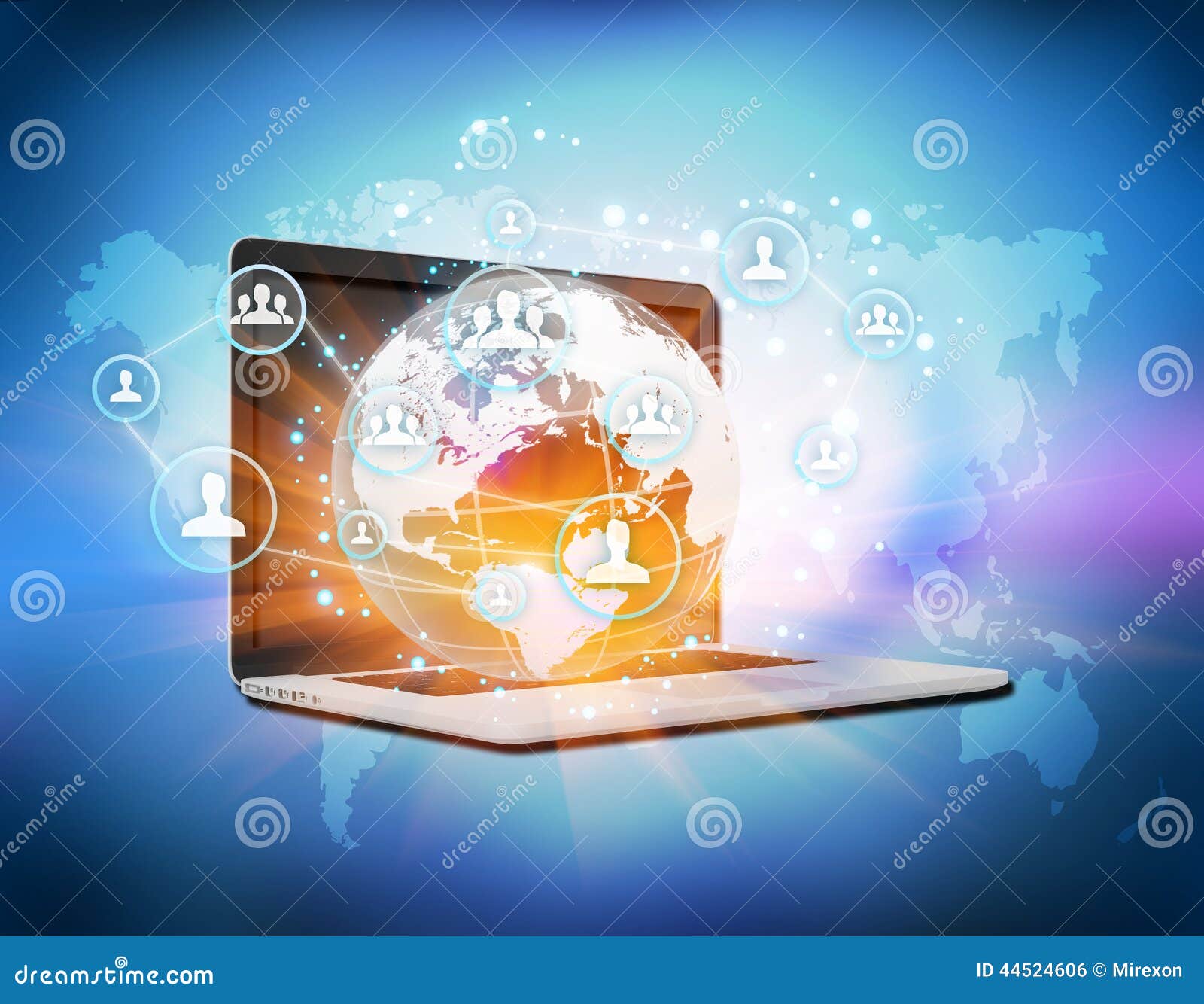 Abstract Image Symbolizing the Social Network Stock Illustration ...