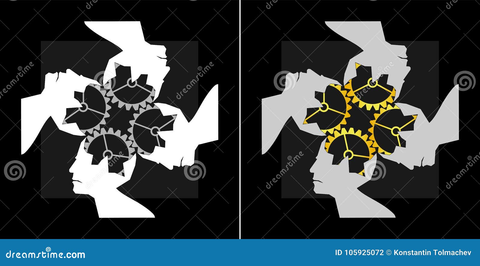 Abstract Image of Teamwork Collective Intelligence Logo Stock ...