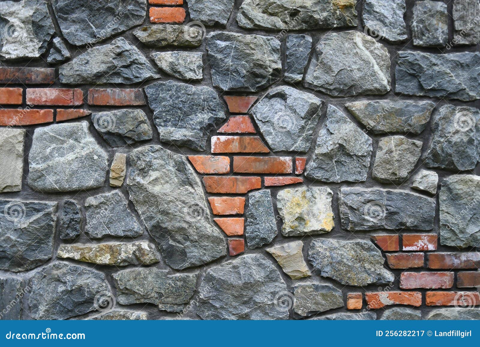 Stone Retaining Wall Abstract Stock Image - Image of stones, blue ...