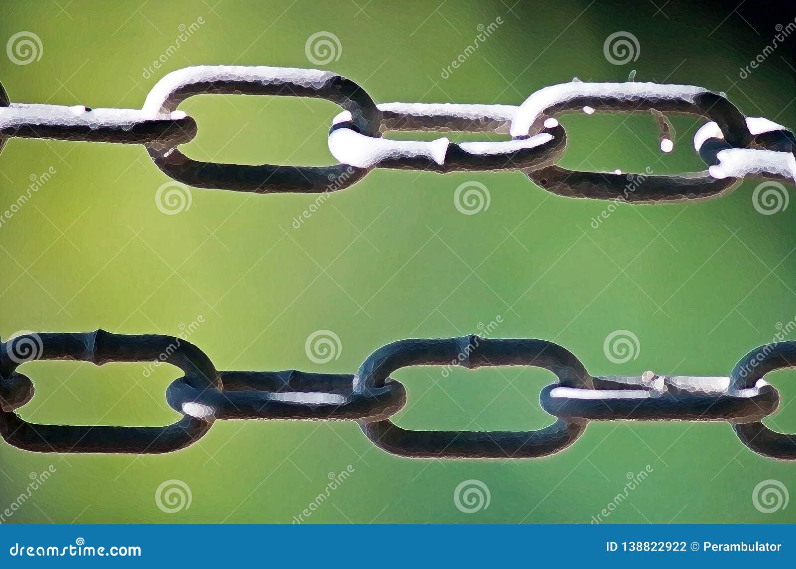 ABSTRACT IMAGE of TWO CHAINS with GREEN BACKGROUND Stock Photo - Image ...